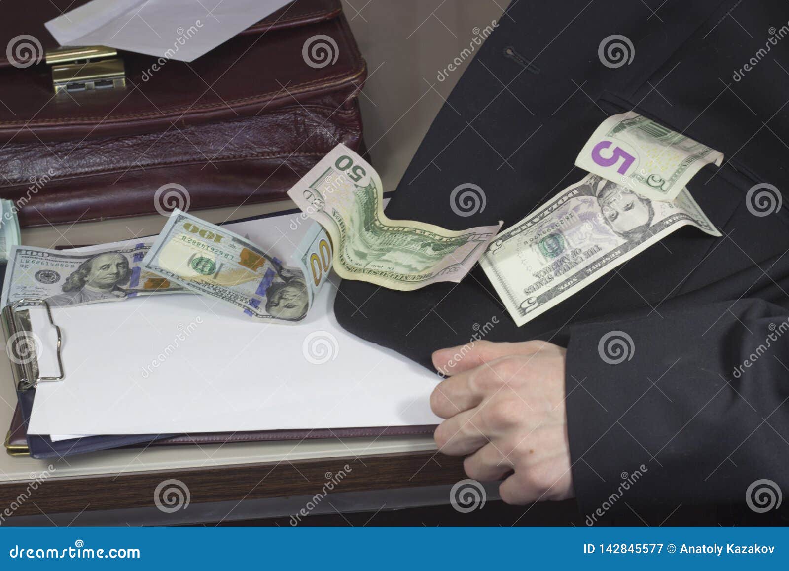 Corruption and bribery stock image. Image of rich, cash - 142845577
