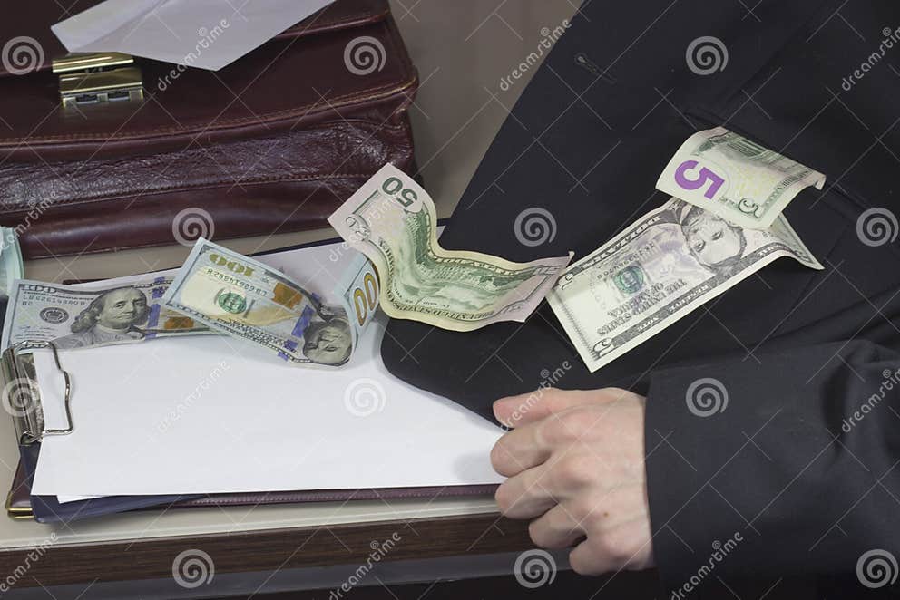 Corruption and bribery stock image. Image of rich, cash - 142845577