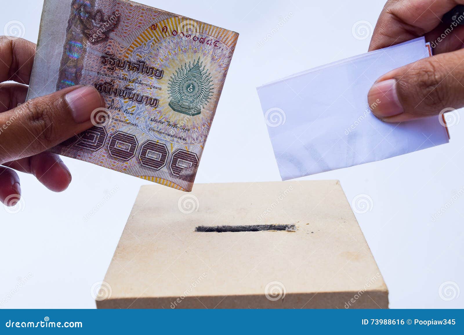 Corruption Concept, a Ballot Box and Casting Vote with Money Stock ...