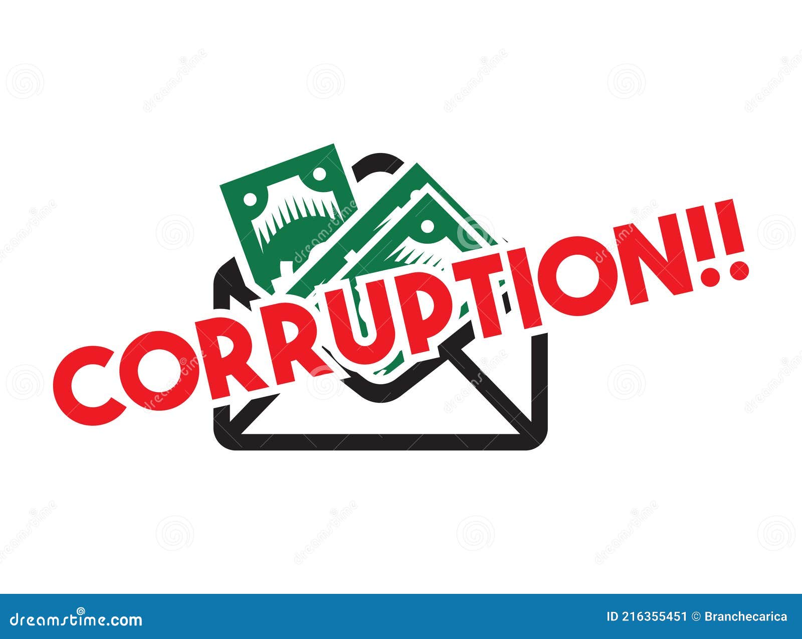 Corruption concept stock vector. Illustration of finance - 216355451