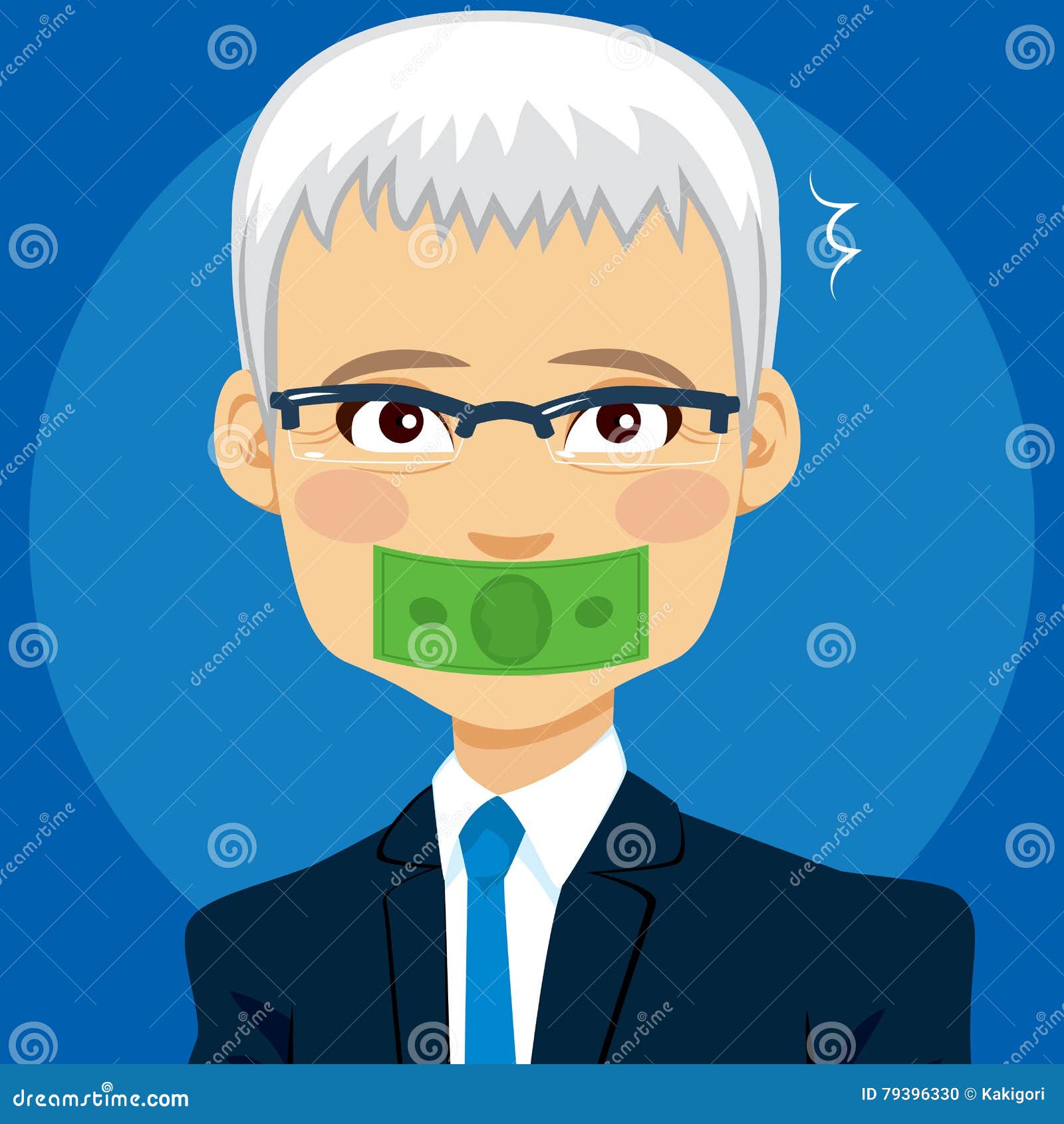 Corruption D'argent De Silence Illustration de Vecteur - Illustration ...