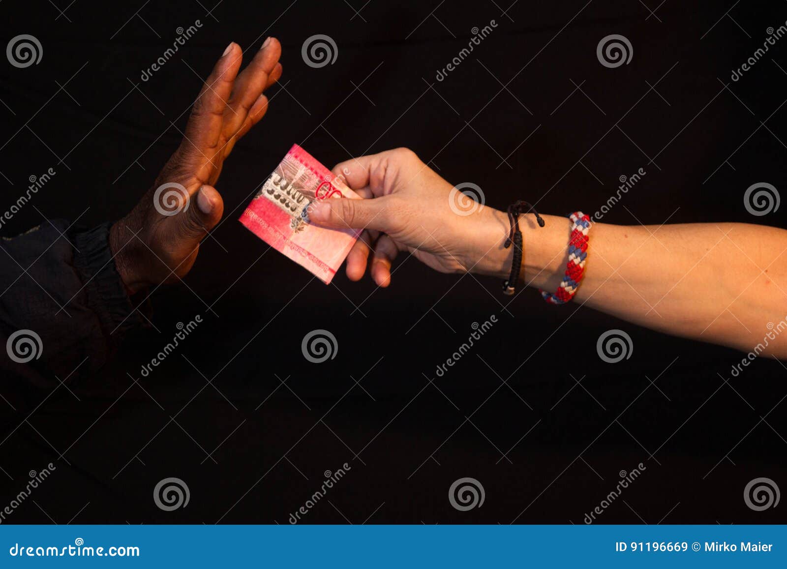 Corruption Gesture of Corruption with Money To the Hand Stock Image ...