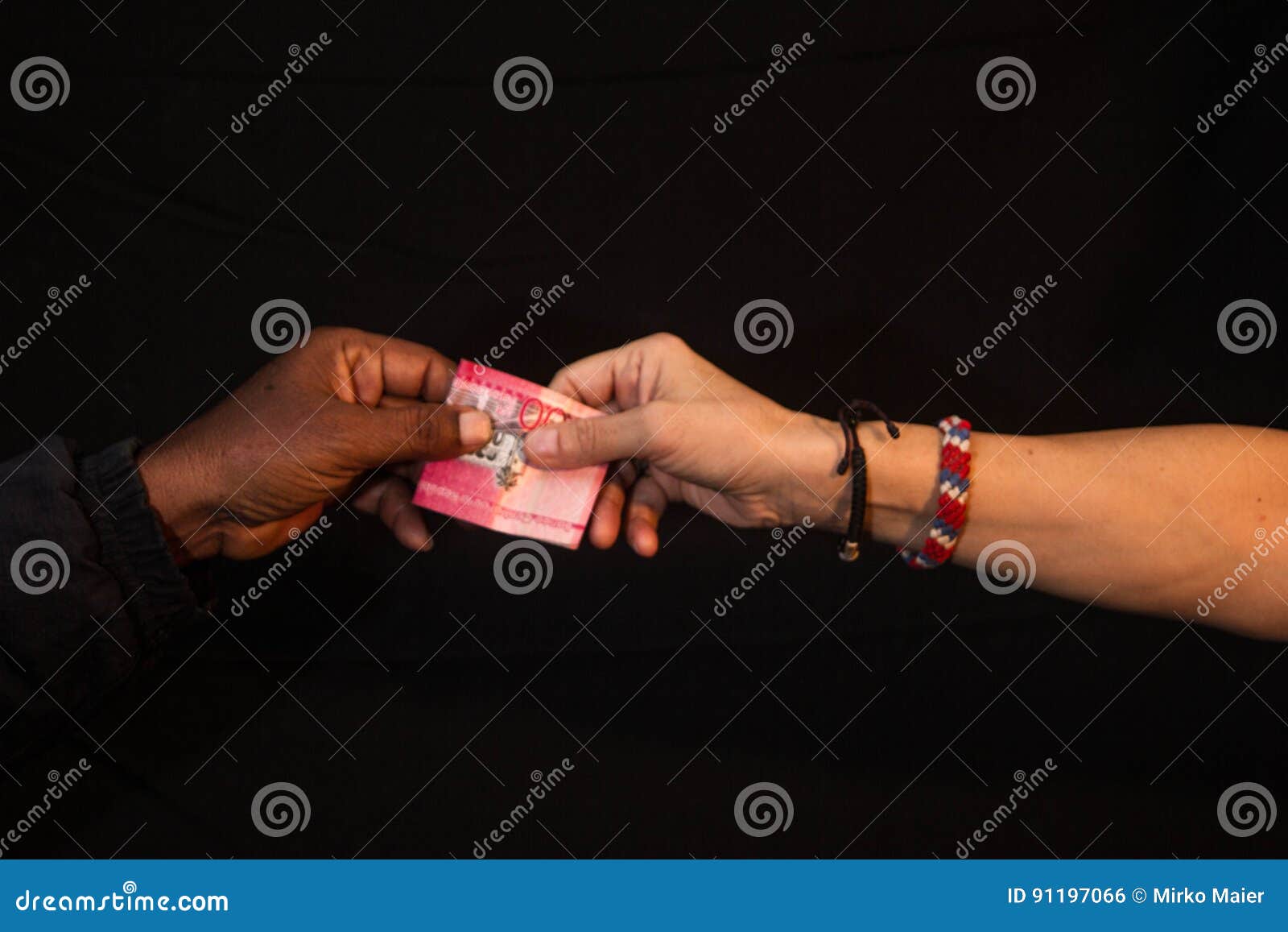 Corruption Gesture of Corruption with Money To the Hand Stock Photo ...