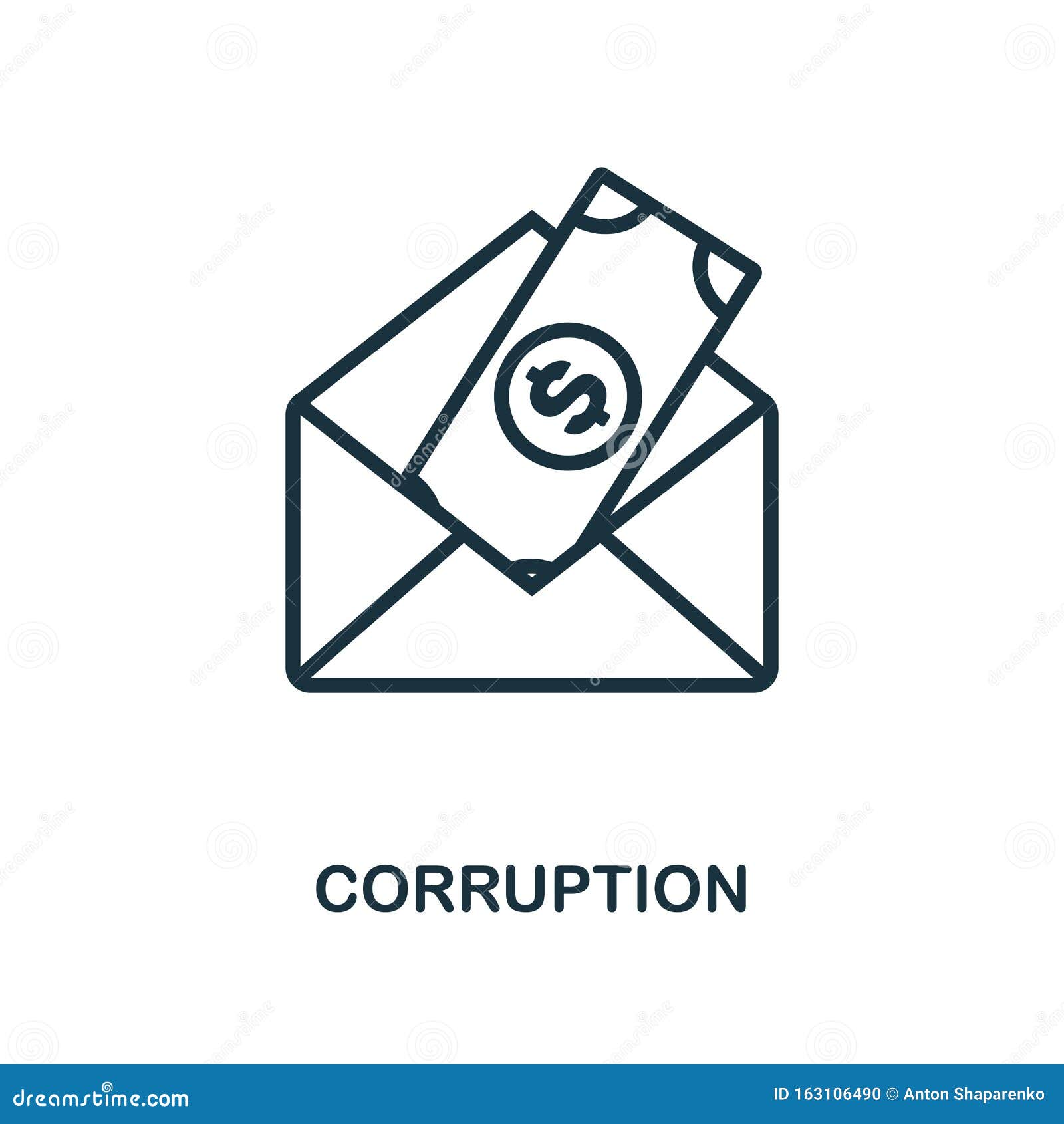 Corruption Icon Outline Style. Thin Line Creative Corruption Icon for ... Corruption Icon Outline Style. Thin Line Creative Corruption Icon for ...