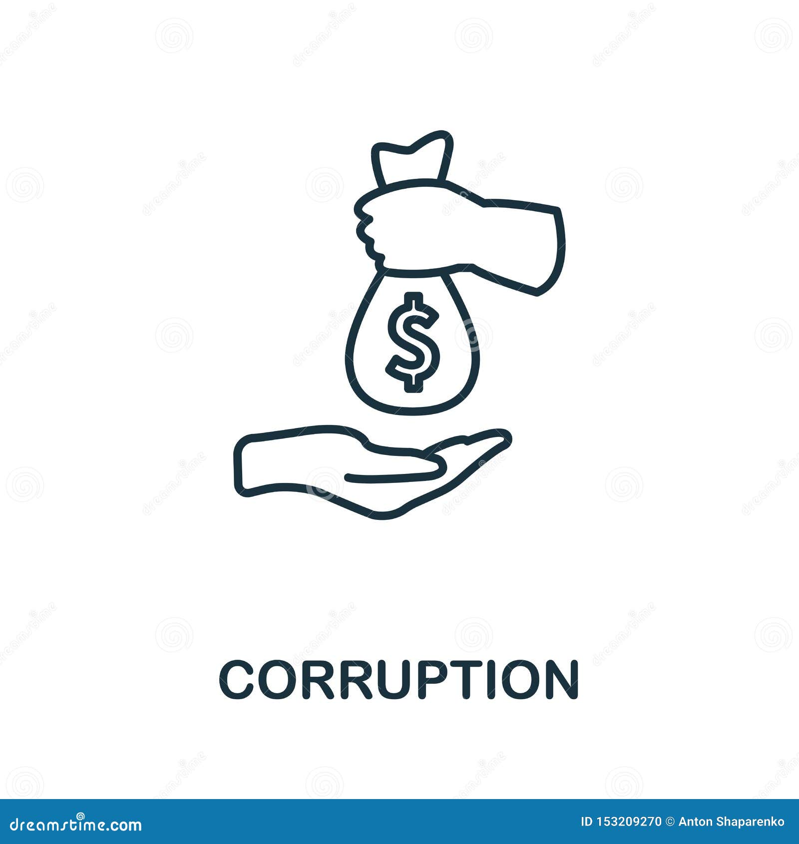 Corruption Icon. Thin Outline Style Design from Corruption Icons ...