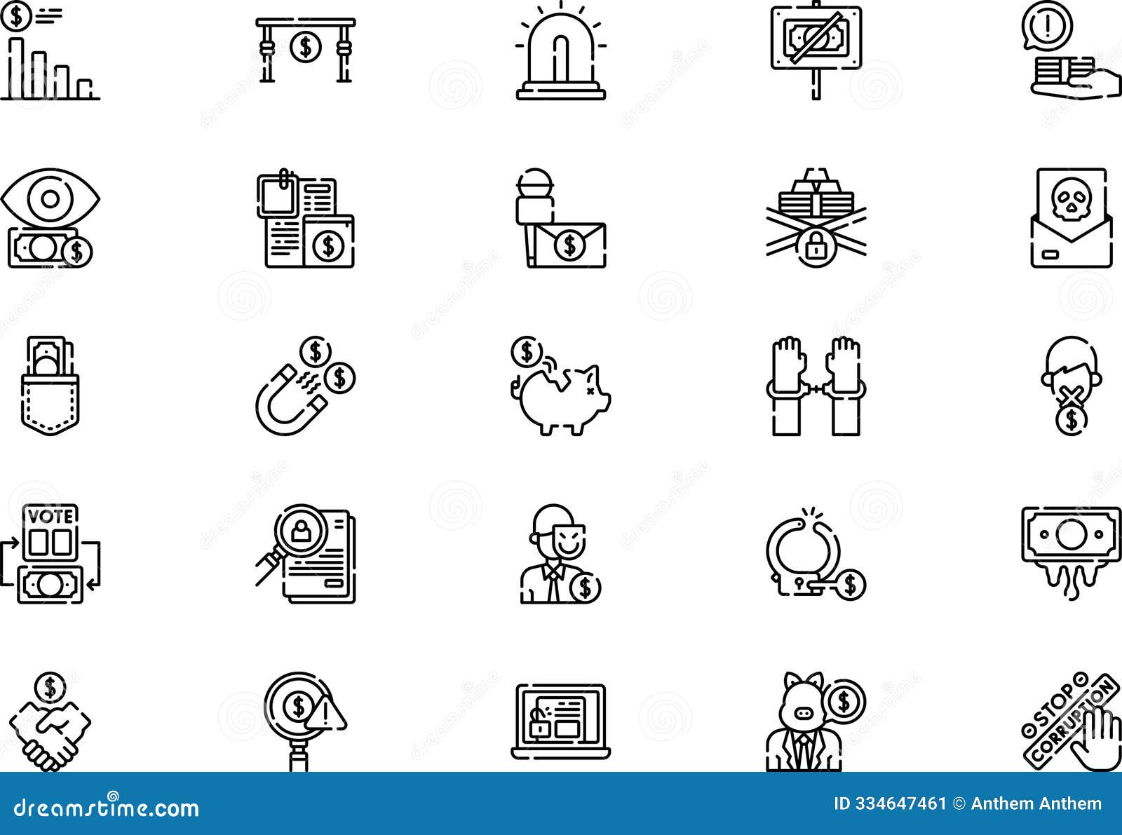 Corruption Icons Collection is a Vector Illustration with Editable ...