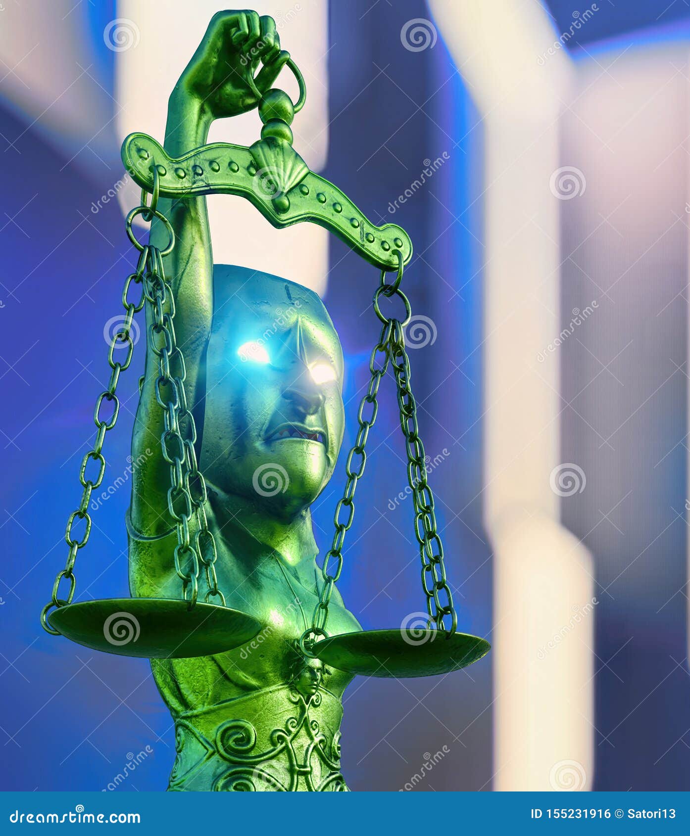 Corruption of Justice Sytem - 3d Rendering Stock Illustration ...