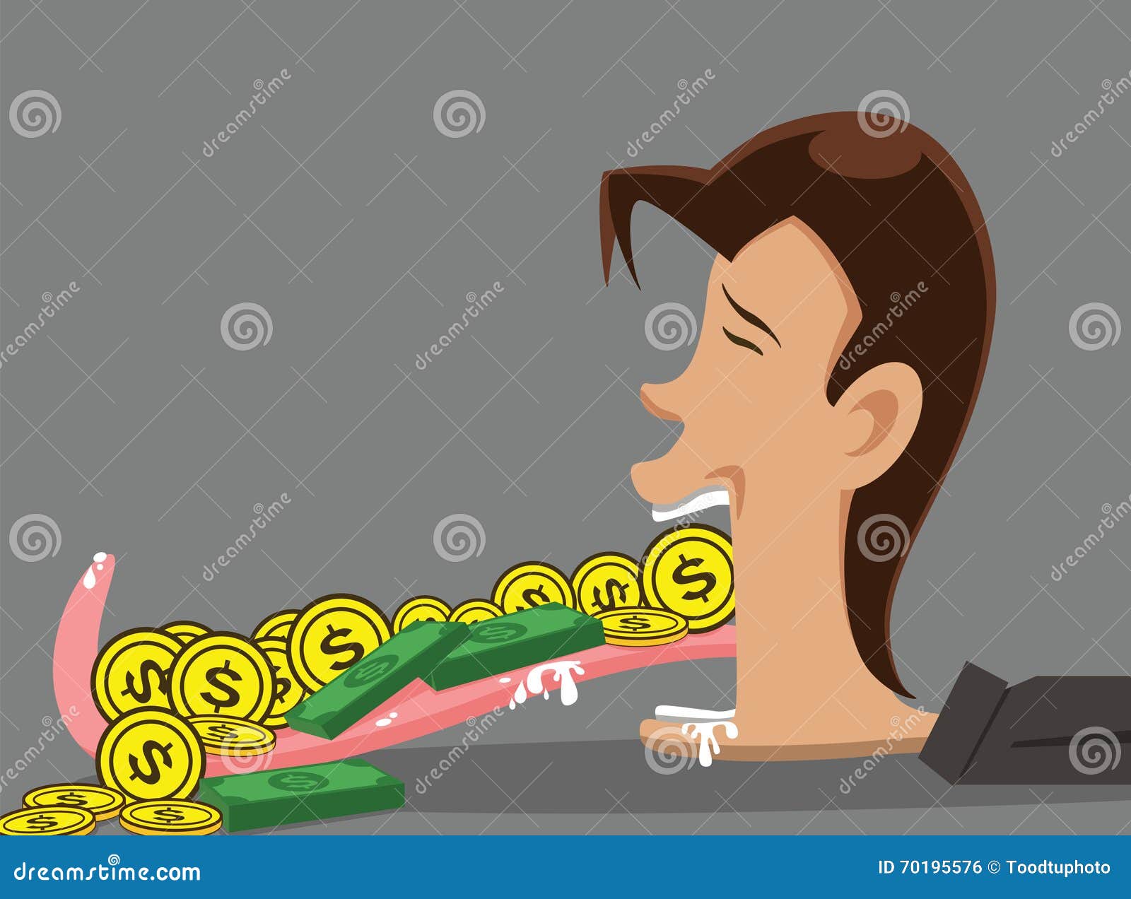 Corruption and man stock vector. Illustration of remunerate - 70195576