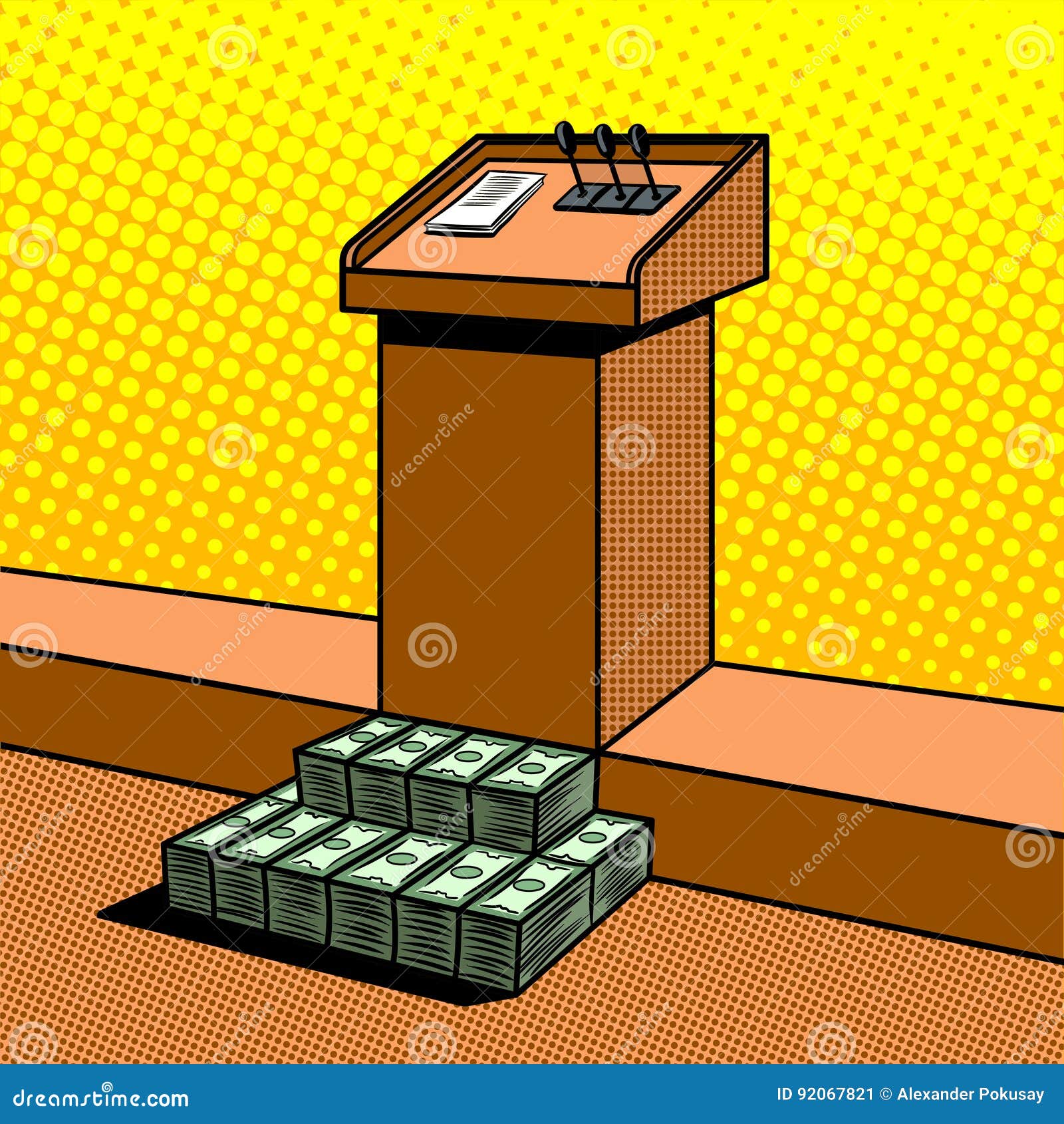 Corruption Metaphor In Politics Pop Art Vector | CartoonDealer.com ...