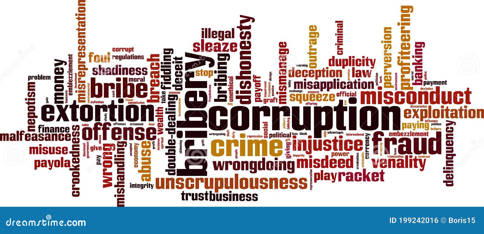 Corruption word cloud stock vector. Illustration of graft - 199242016