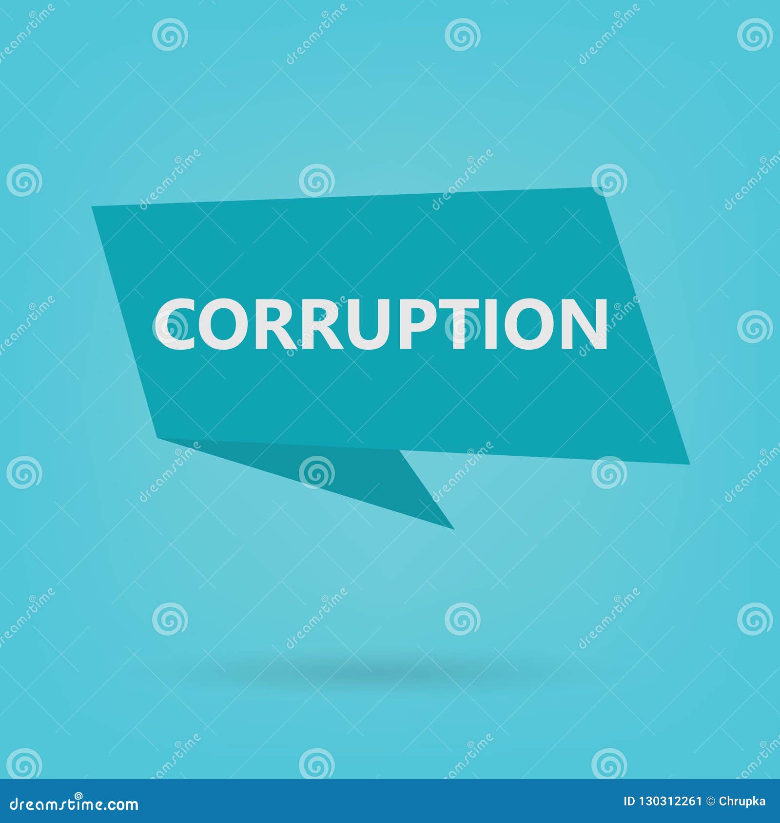 Corruption Word on a Sticker Stock Vector - Illustration of design ...