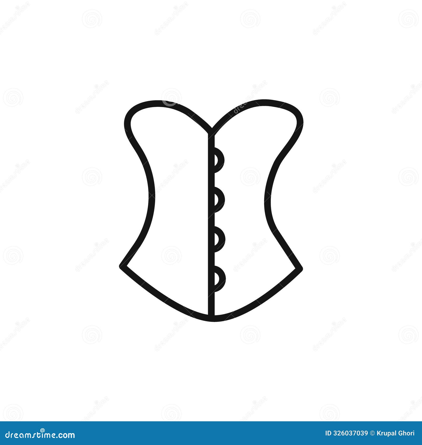 Corset Logo Sign Vector Outline 326037049