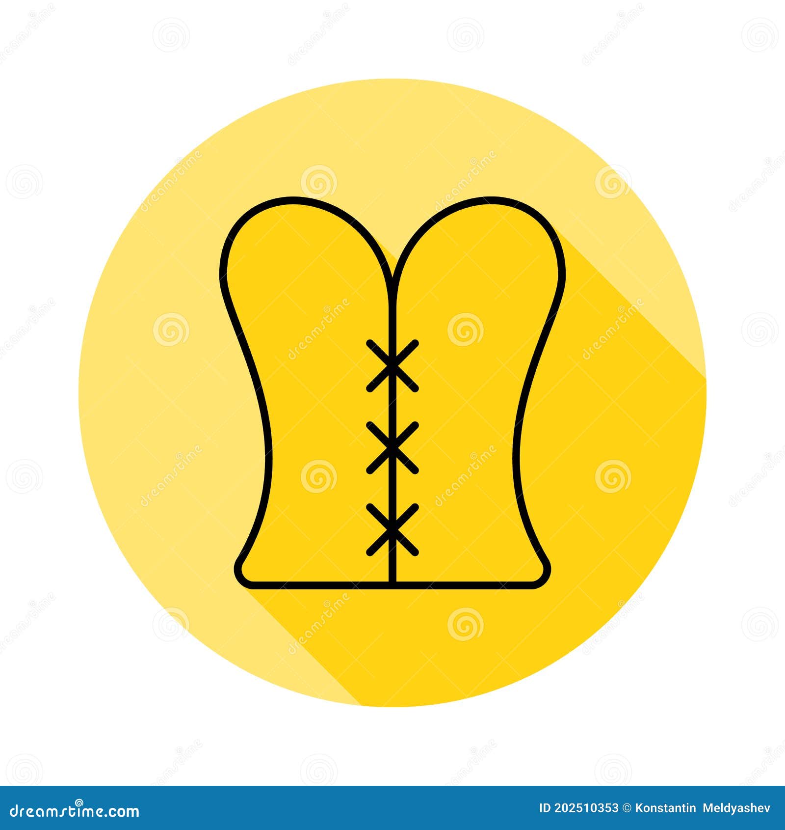 Outline Corset Vector Icon. Isolated Black Simple Line Element ...