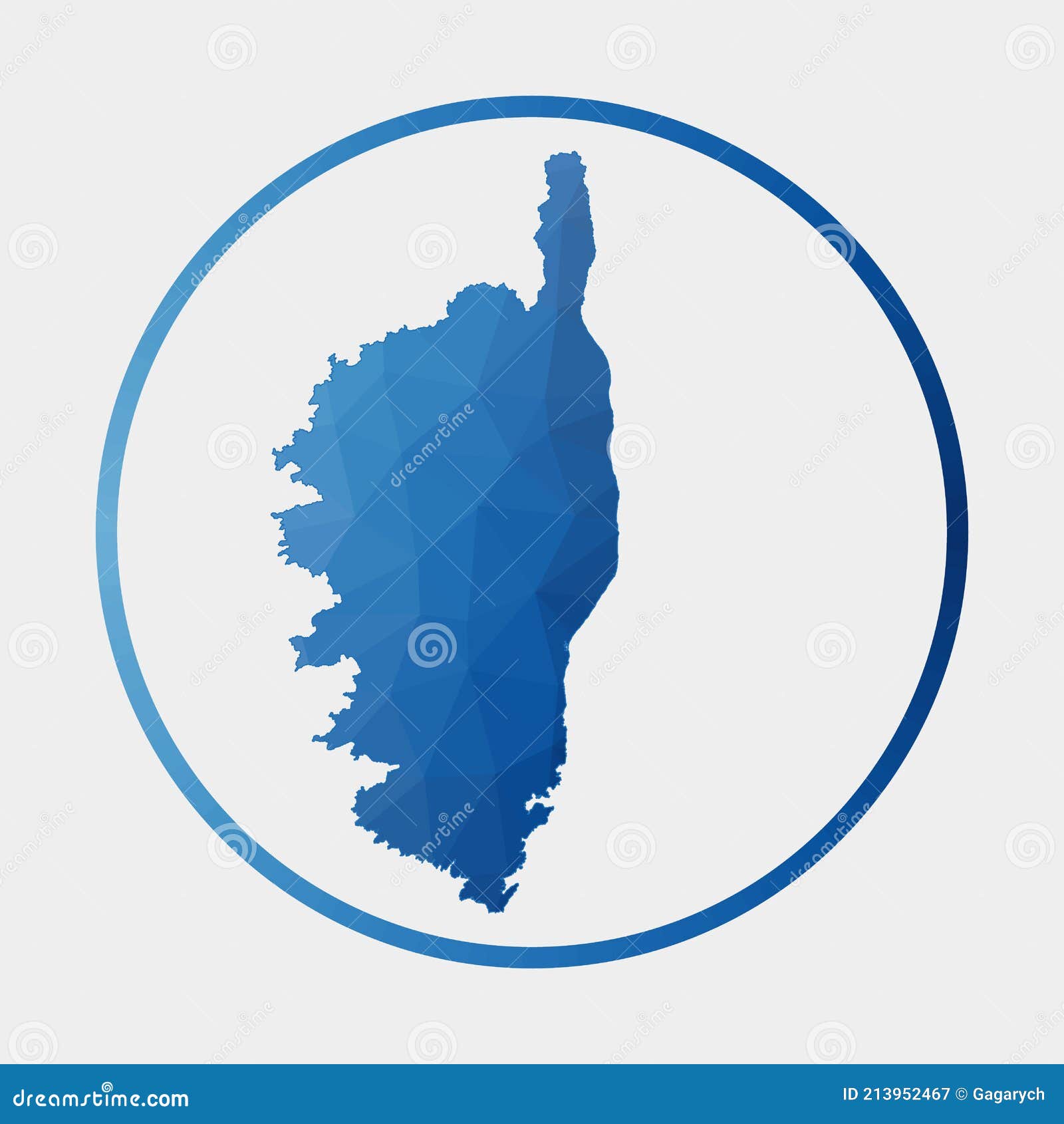 Corsica icon. stock vector. Illustration of poly, border - 213952467