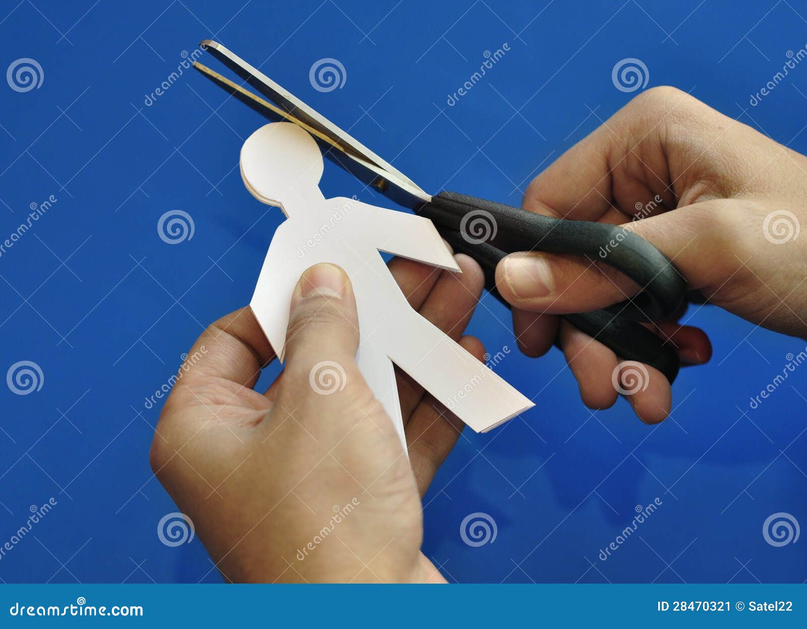 Cortando a “papel-gente” imagen de archivo. Imagen de simplicidad ...