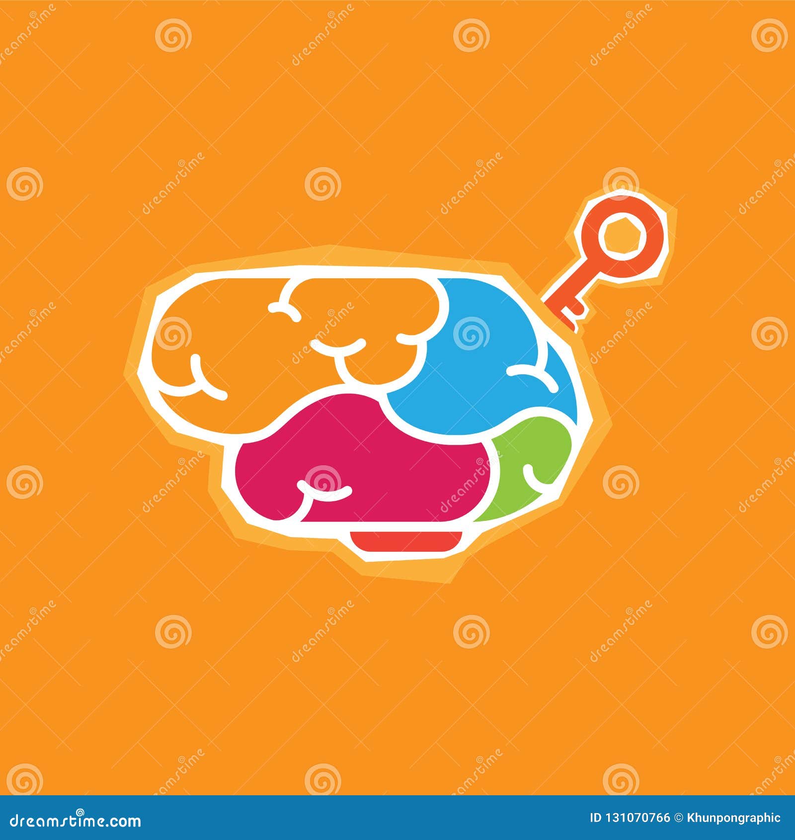 Corte Creativo Del Papel Del Cerebro Del Vector Ilustración del Vector ...