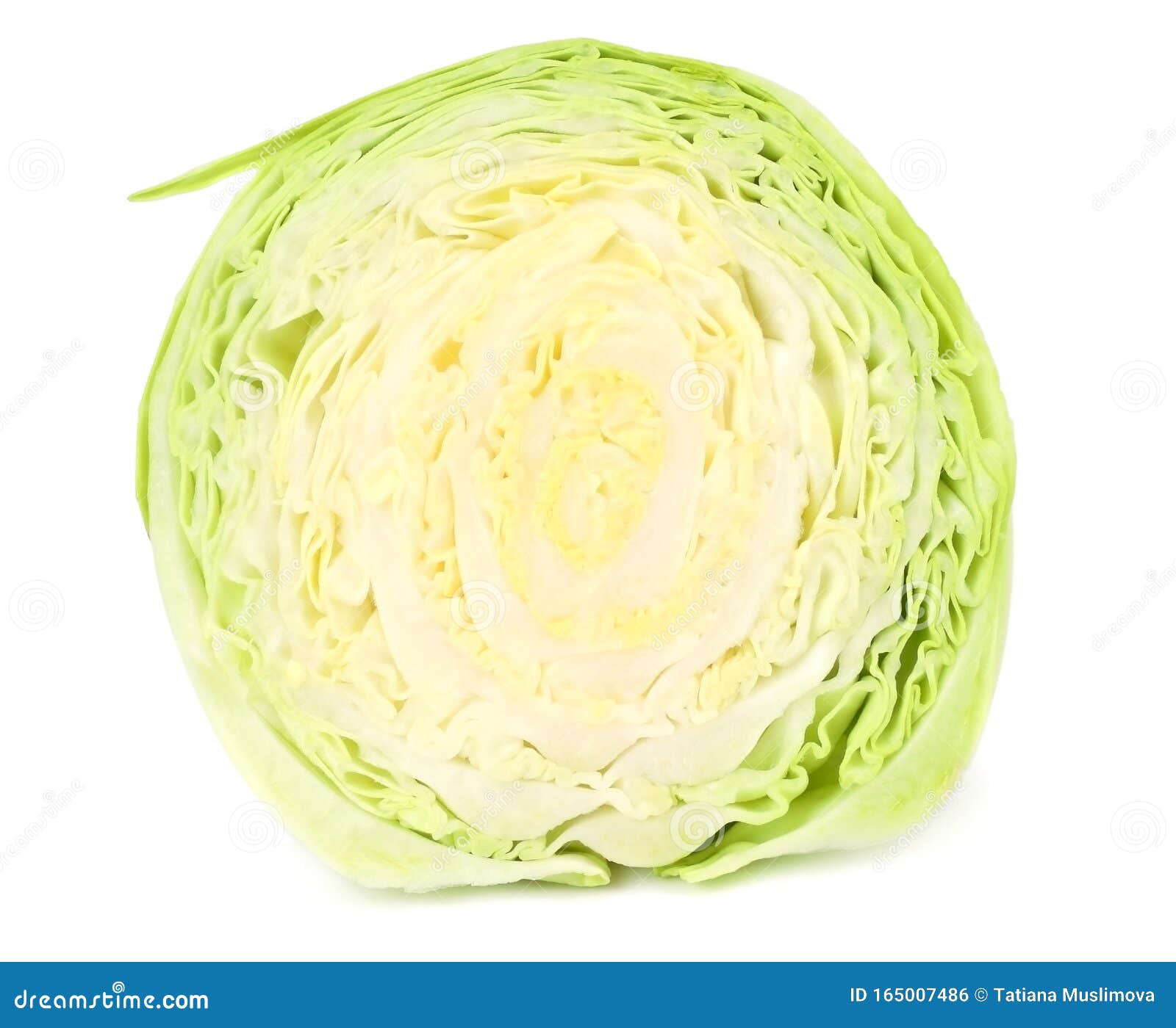 Corte De Col Verde Aislada En Fondo Blanco Foto de archivo - Imagen de ...