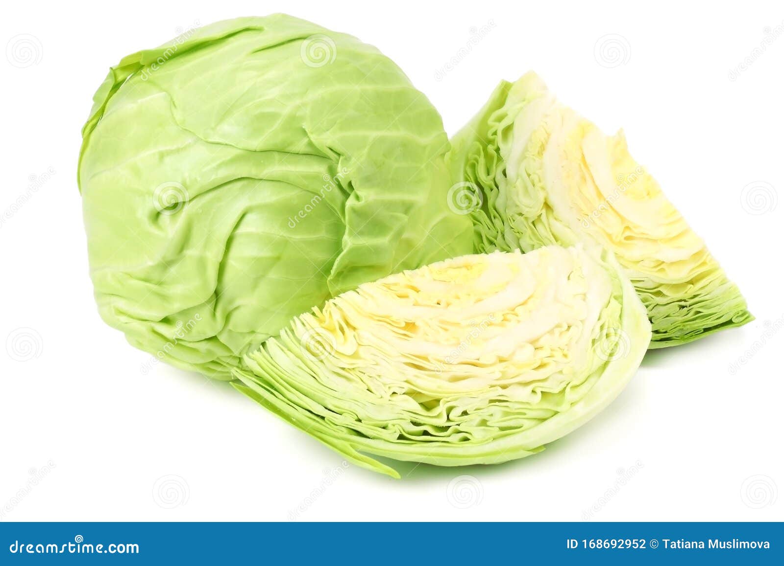 Corte De Col Verde Aislada En Fondo Blanco Foto de archivo - Imagen de ...