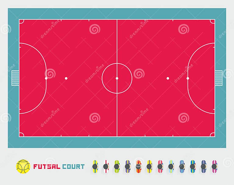 Corte de Futsal ilustração do vetor. Ilustração de projeto - 47306176