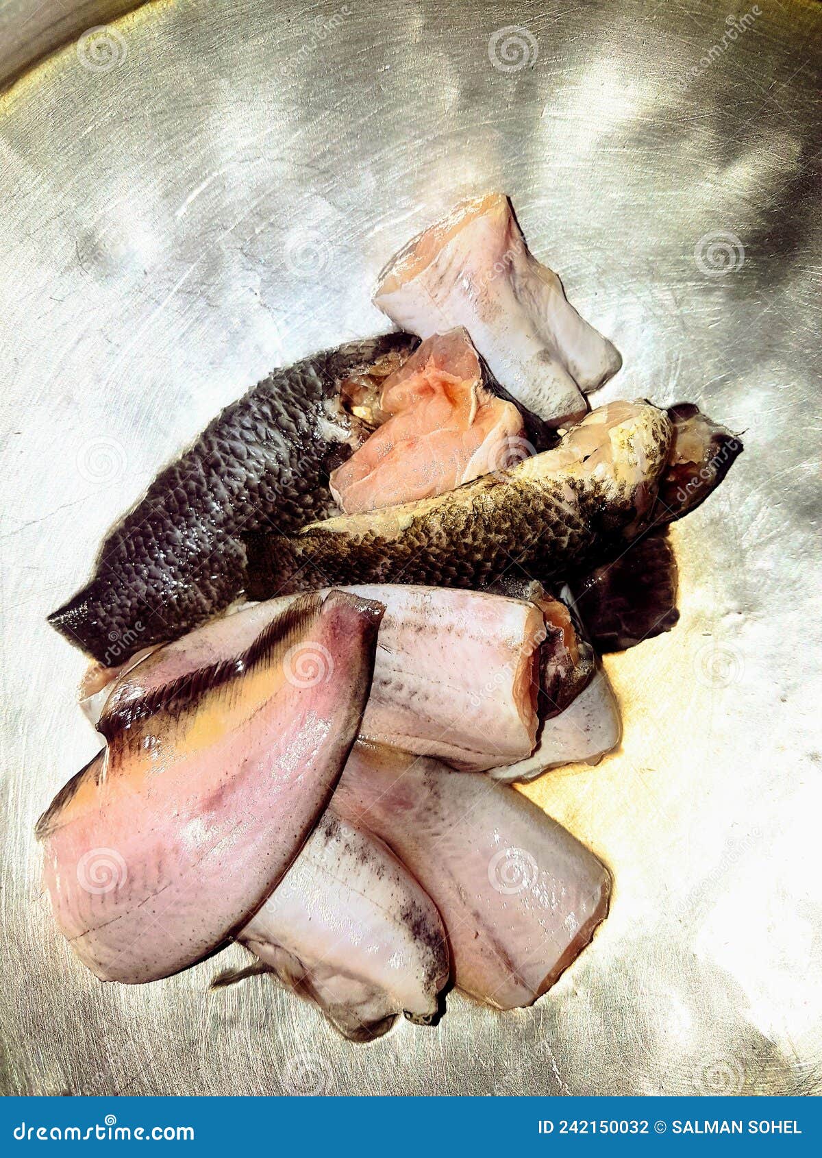 Corte de peixe fresco foto de stock. Imagem de pintura - 242150032