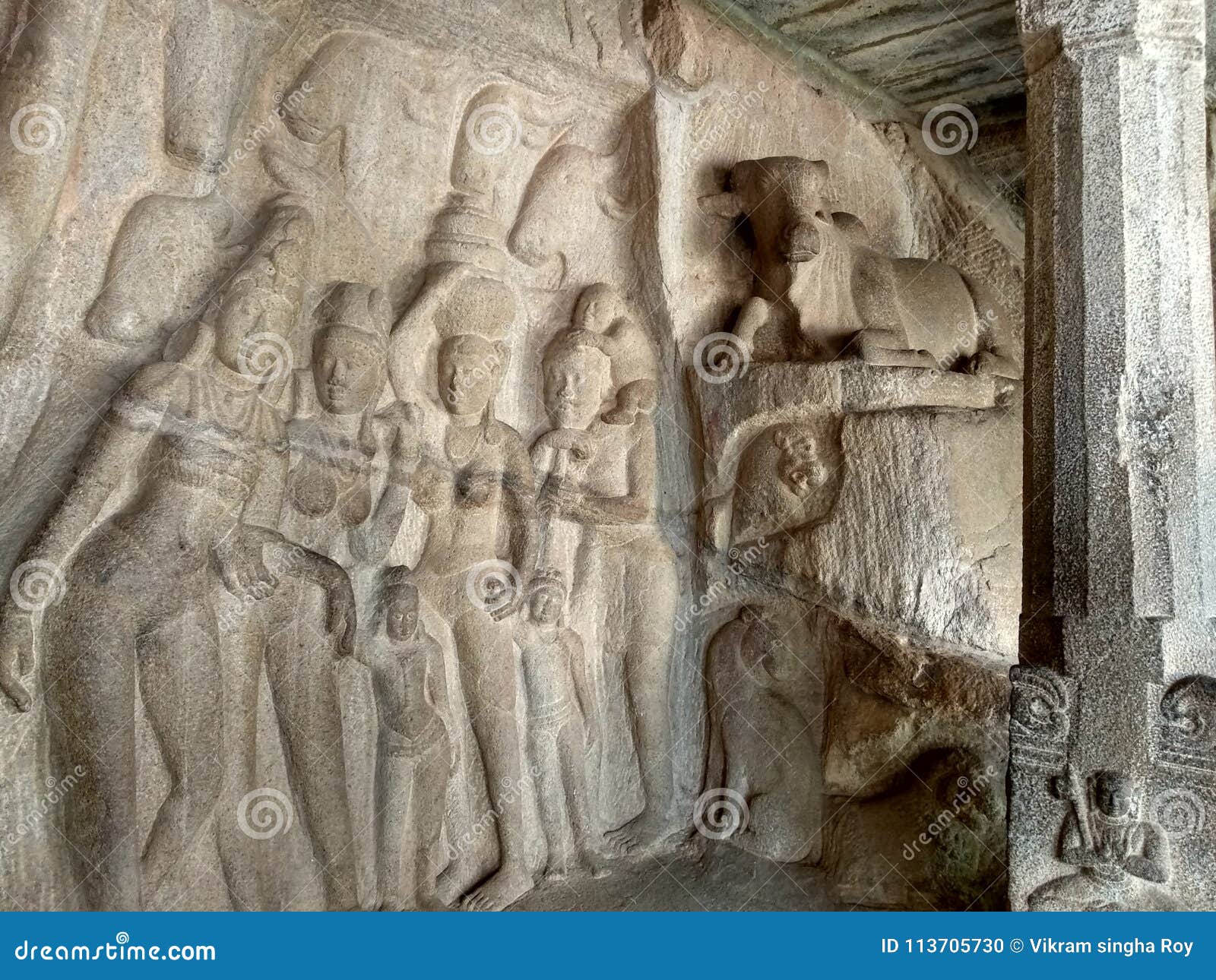 Corte De Rocha, Trabalho De Arte Do Templo Da Rocha Foto de Stock ...