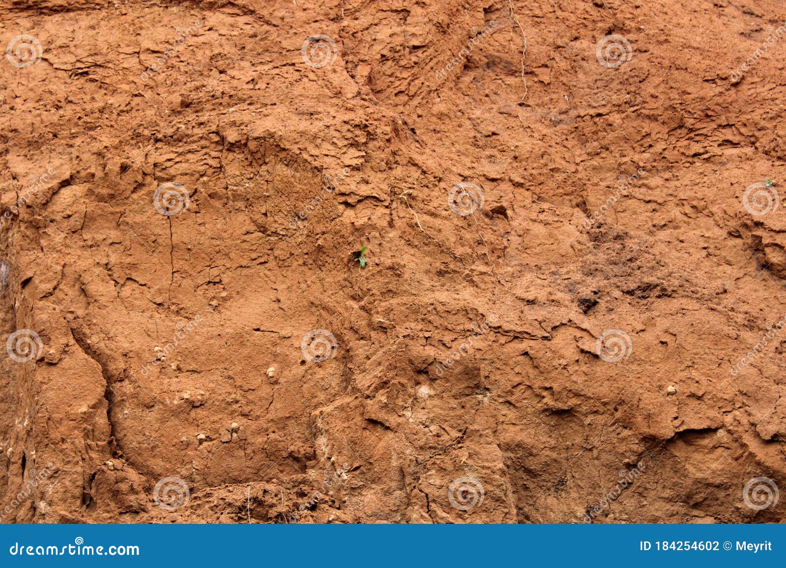 Corte De Terra De Argila. Cor Vermelha Da Argila Foto de Stock - Imagem ...