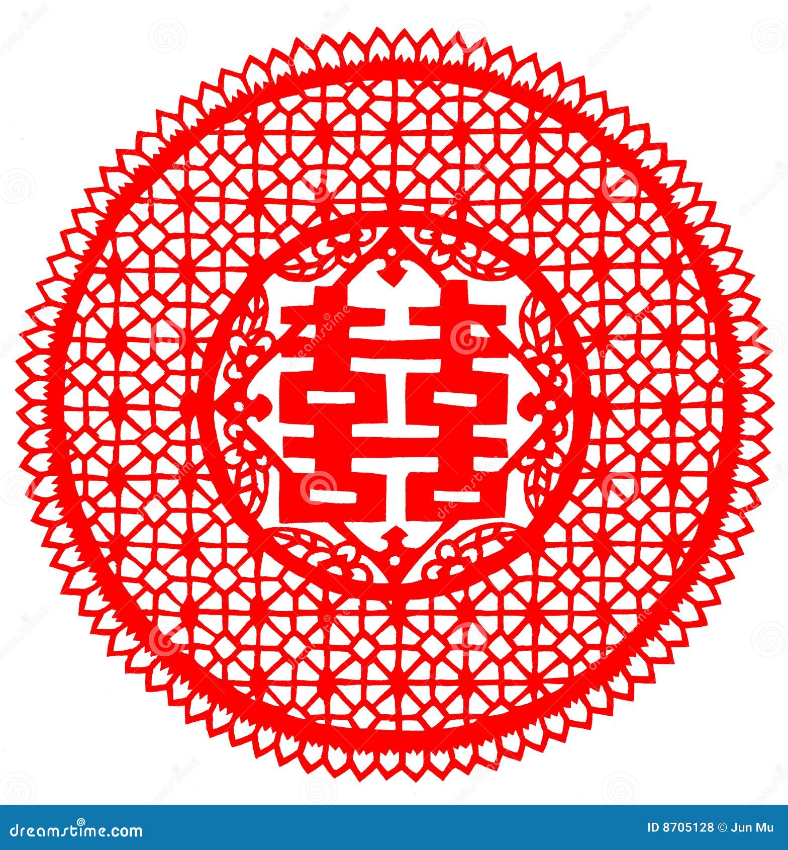 Corte del papel chino stock de ilustración. Ilustración de figura - 8705128