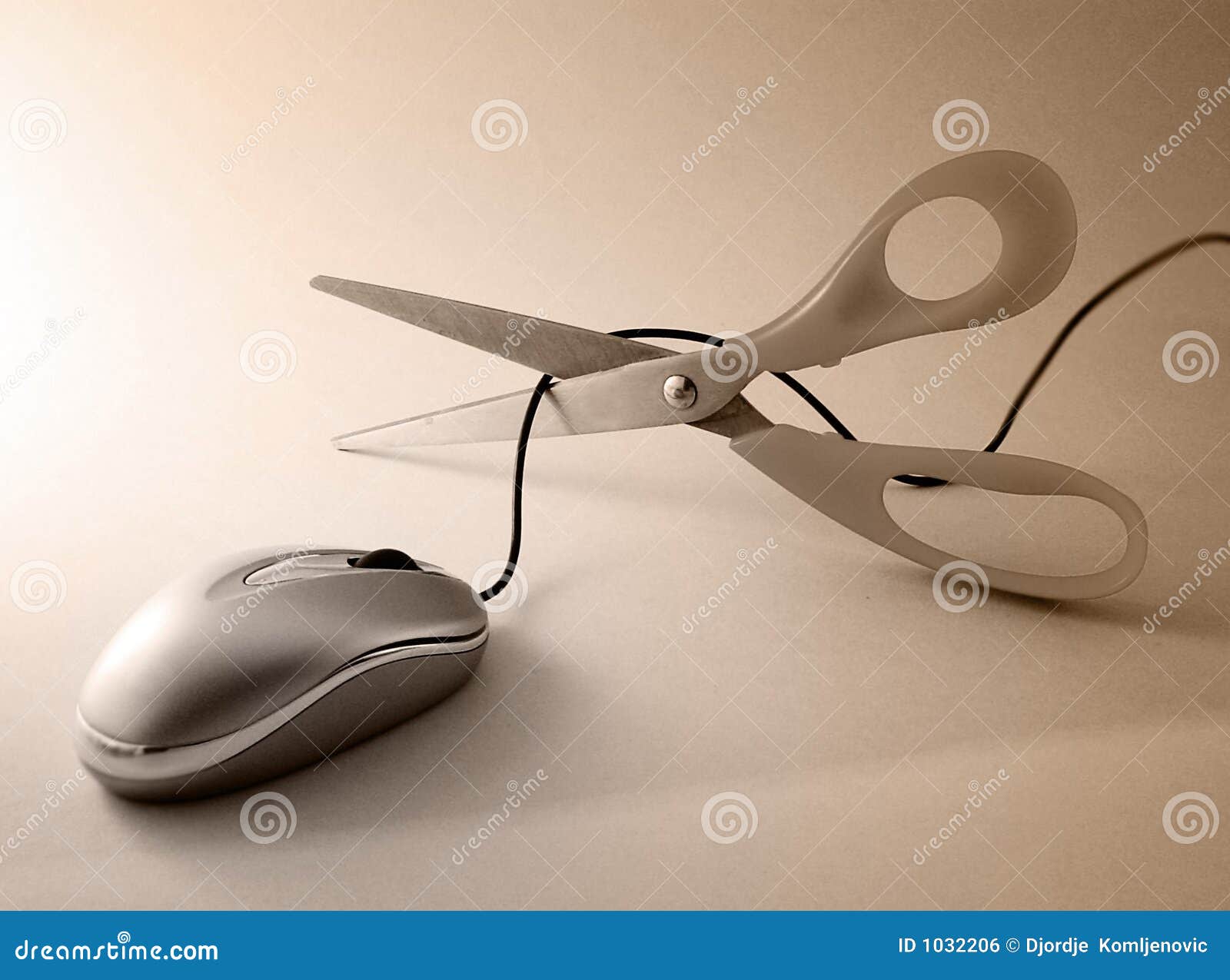 Corte del ratón foto de archivo. Imagen de tijera, cable - 1032206