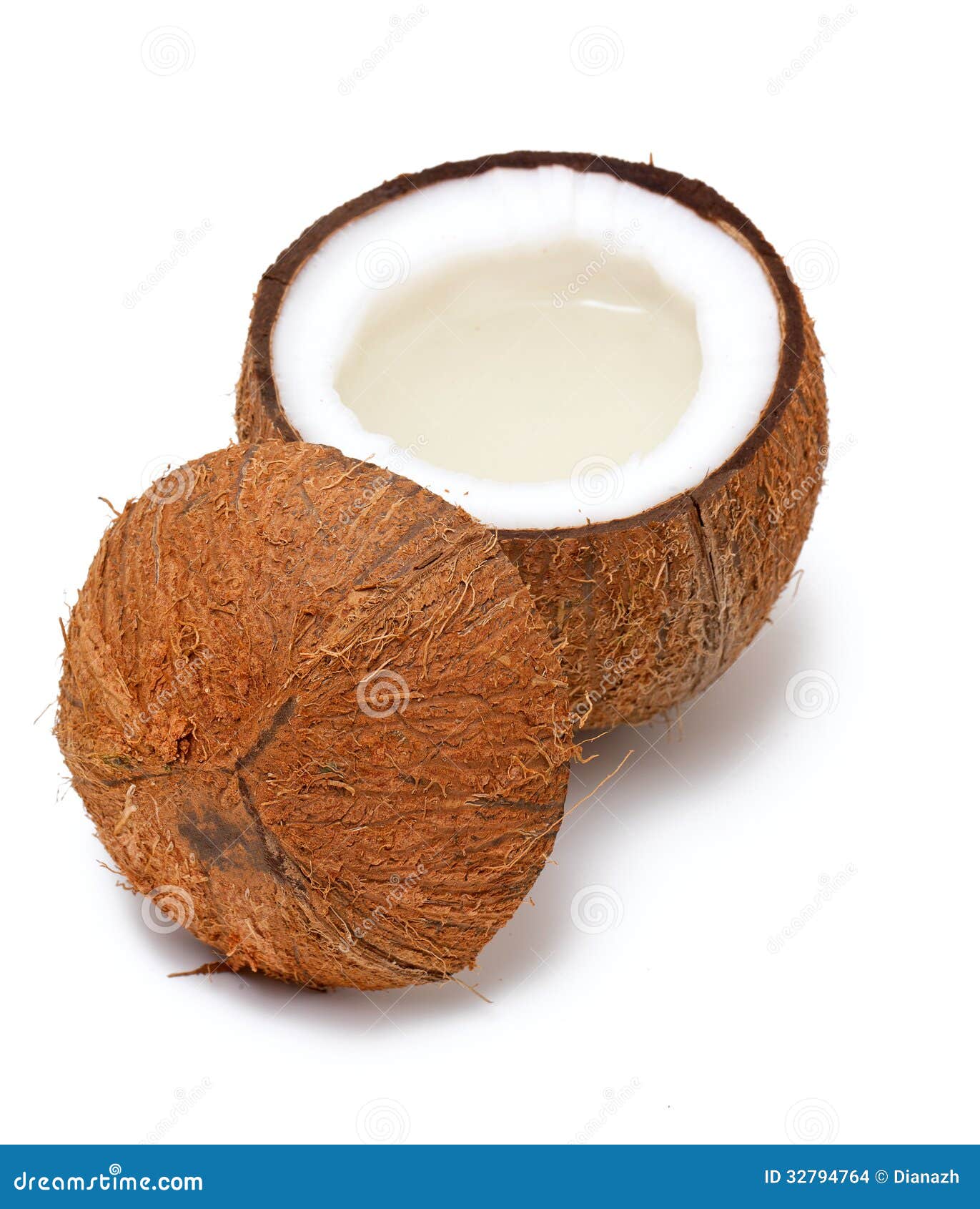 Corte el coco foto de archivo. Imagen de coma, textura - 32794764