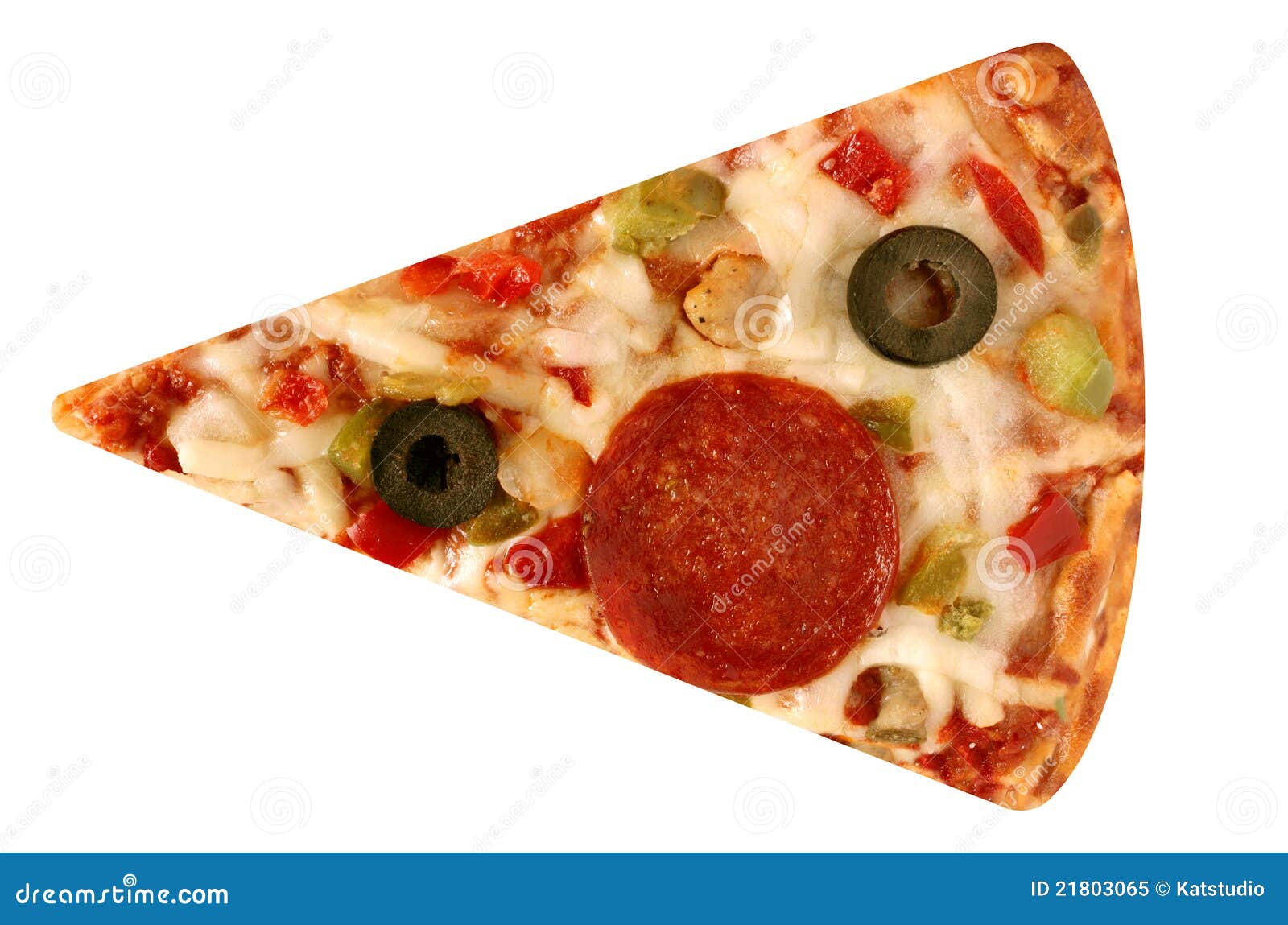 Corte La Pizza De La Rebanada Aislada Imagen de archivo - Imagen de ...