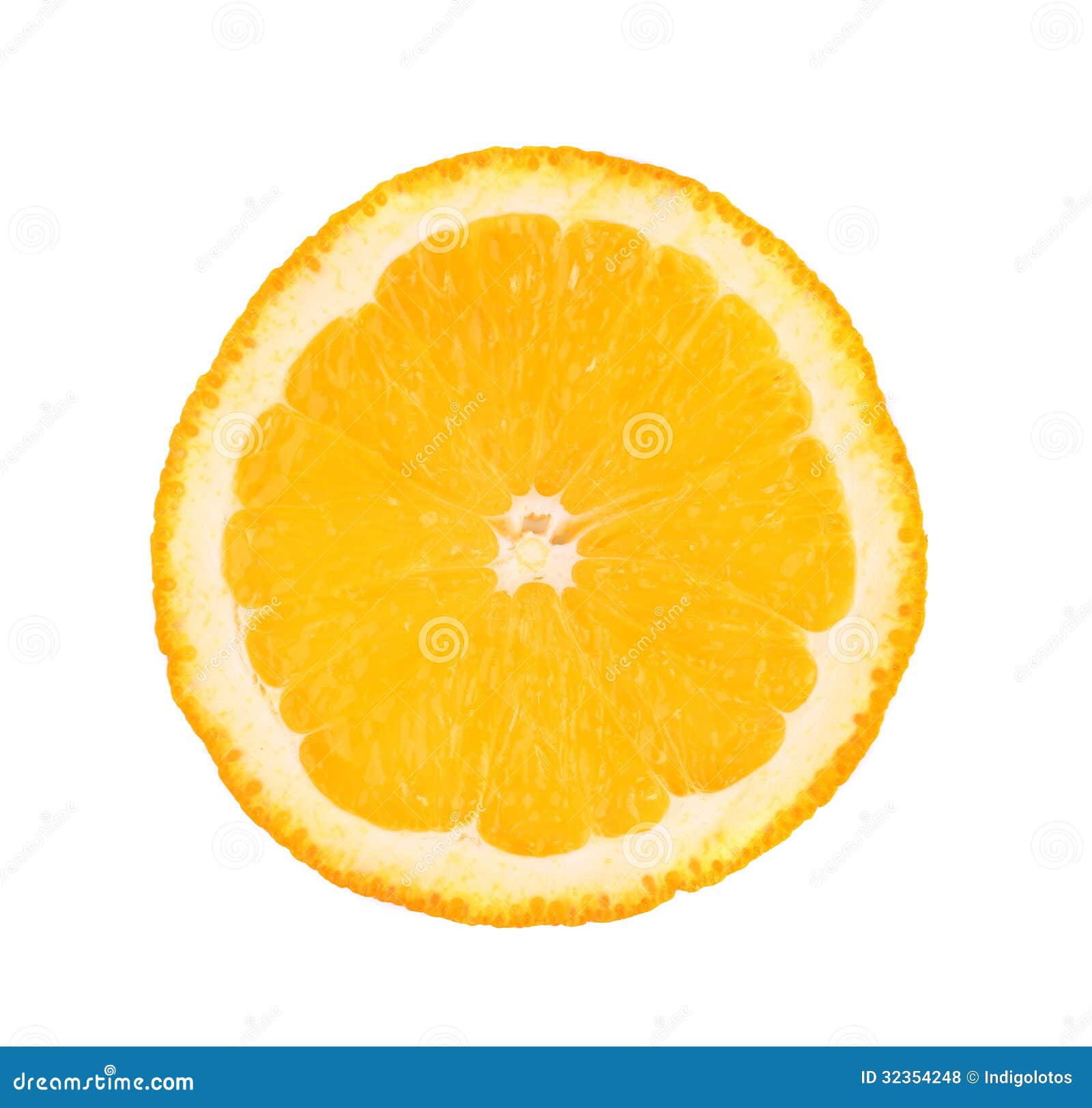 Corte a Laranja Isolada Em Um Fundo Branco Foto de Stock - Imagem de ...