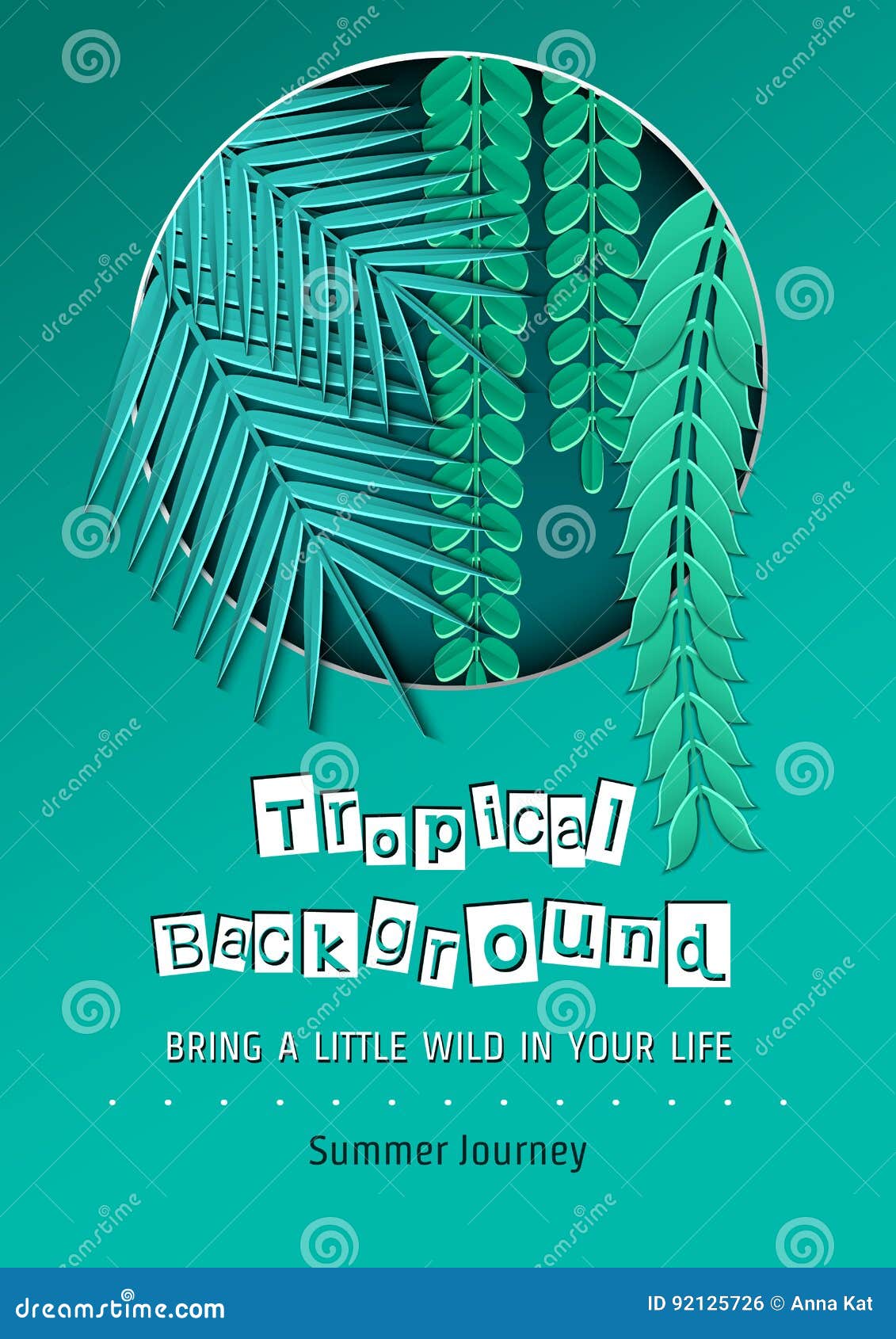 Corte Tropical5-01 Del Papel Ilustración del Vector - Ilustración de ...