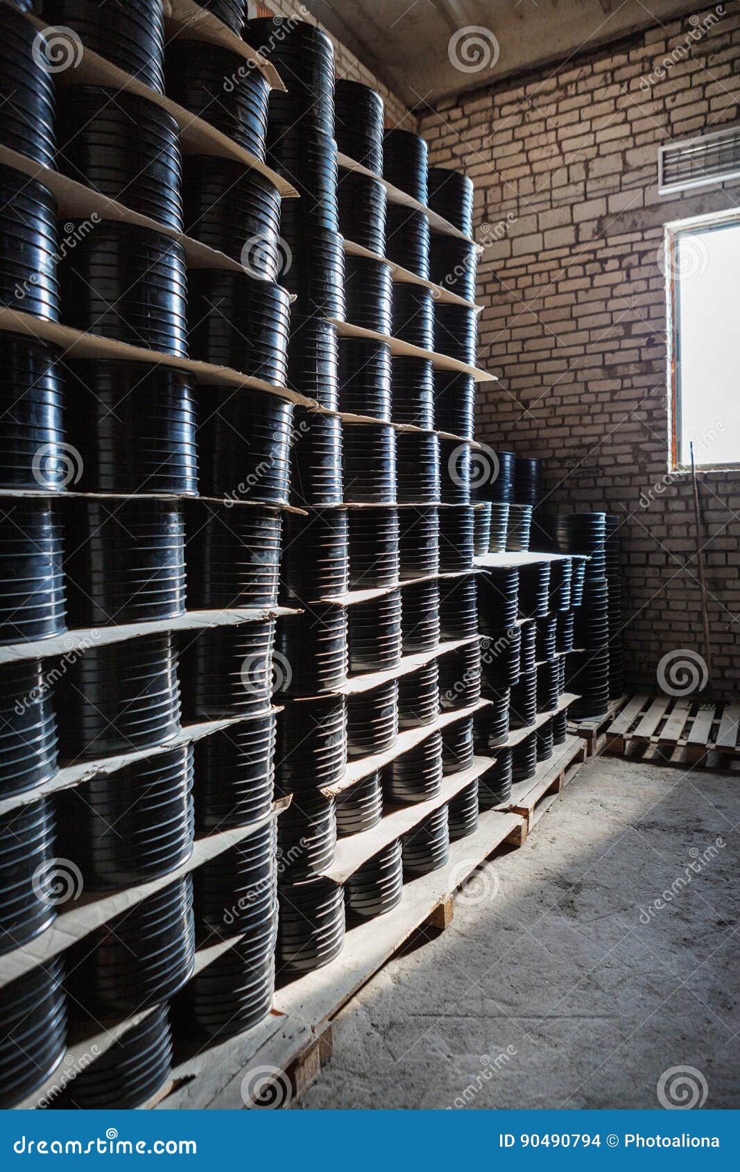 Cortex Clutch. Fitting For Plastic Pipes Stacked In A Warehouse Yard ...