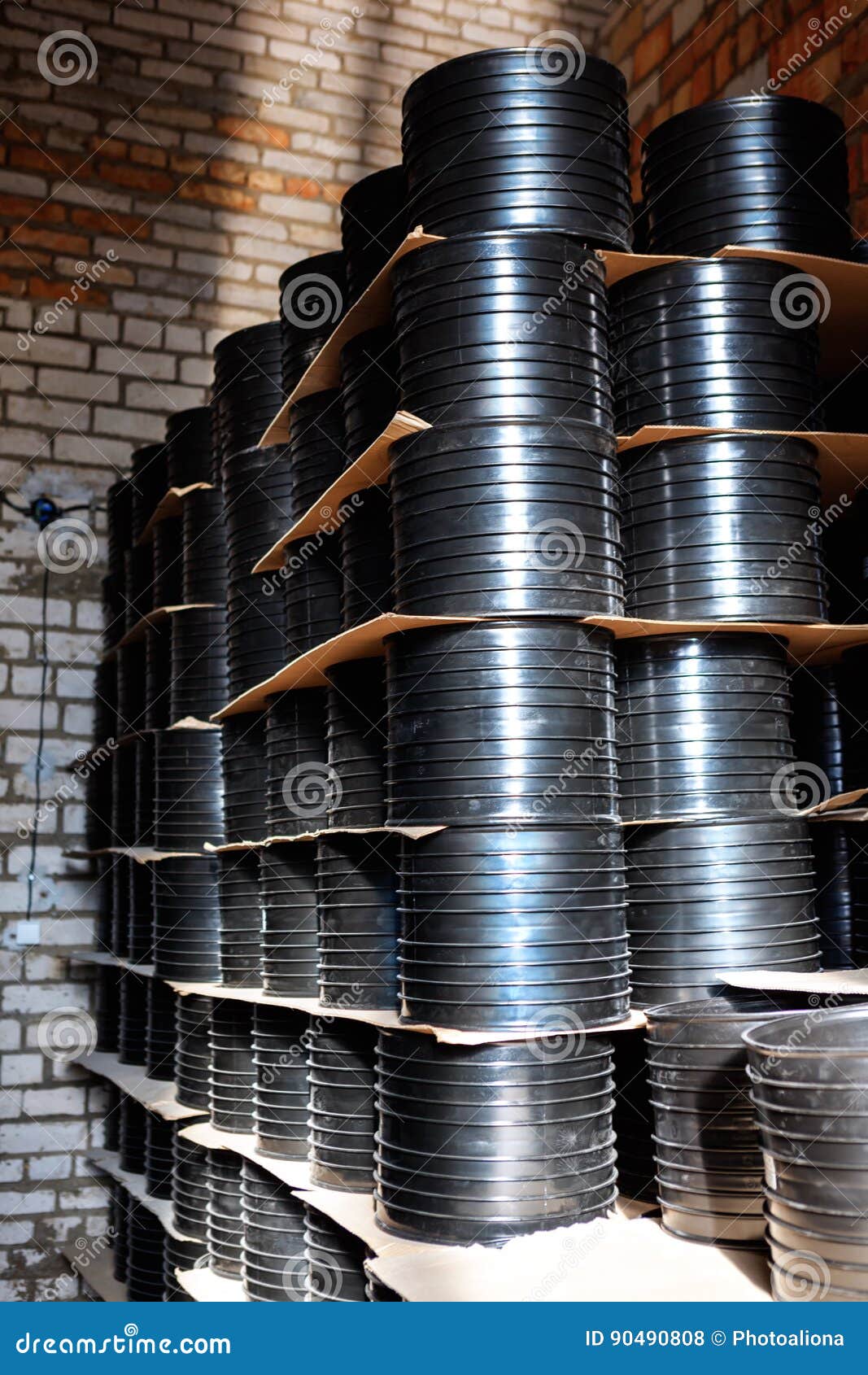 Cortex Clutch. Fitting For Plastic Pipes Stacked In A Warehouse Yard ...