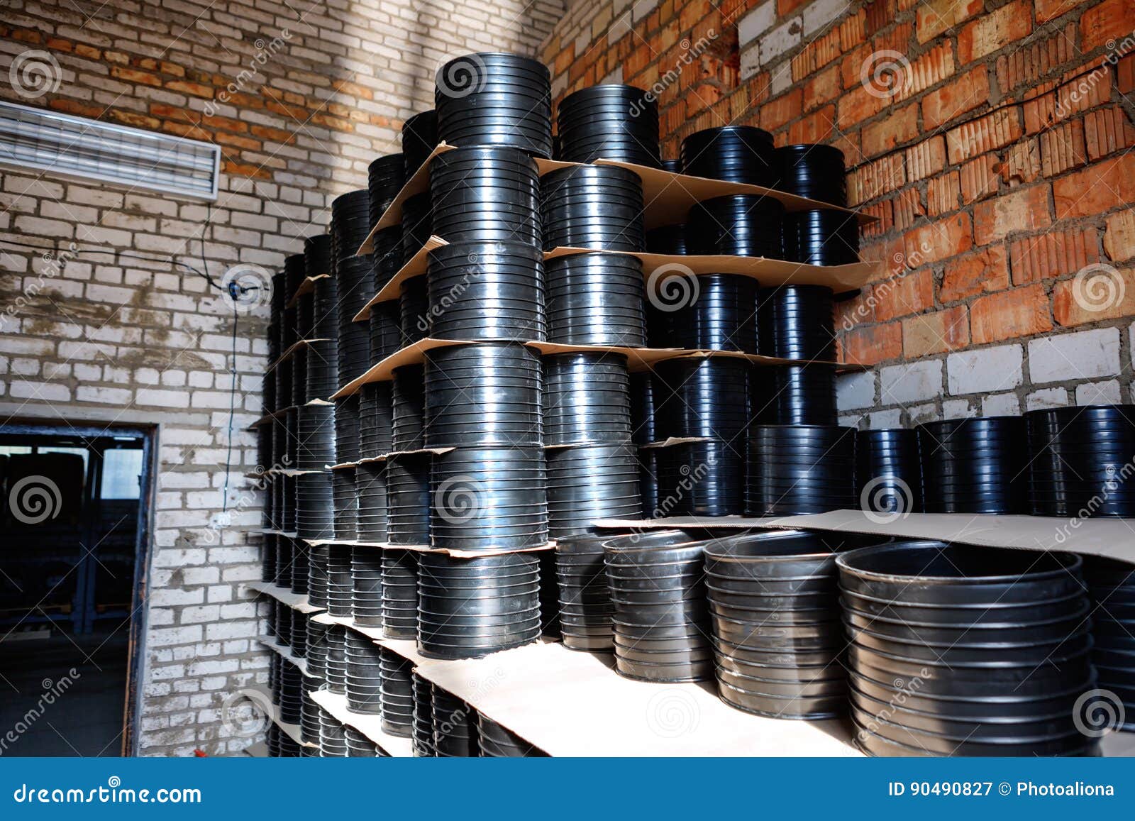 Cortex Clutch. Fitting For Plastic Pipes Stacked In A Warehouse Yard ...