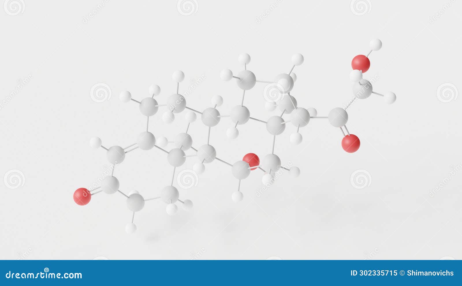 Corticosterone Steroid Hormone - Structural Chemical Formula A Cartoon ...