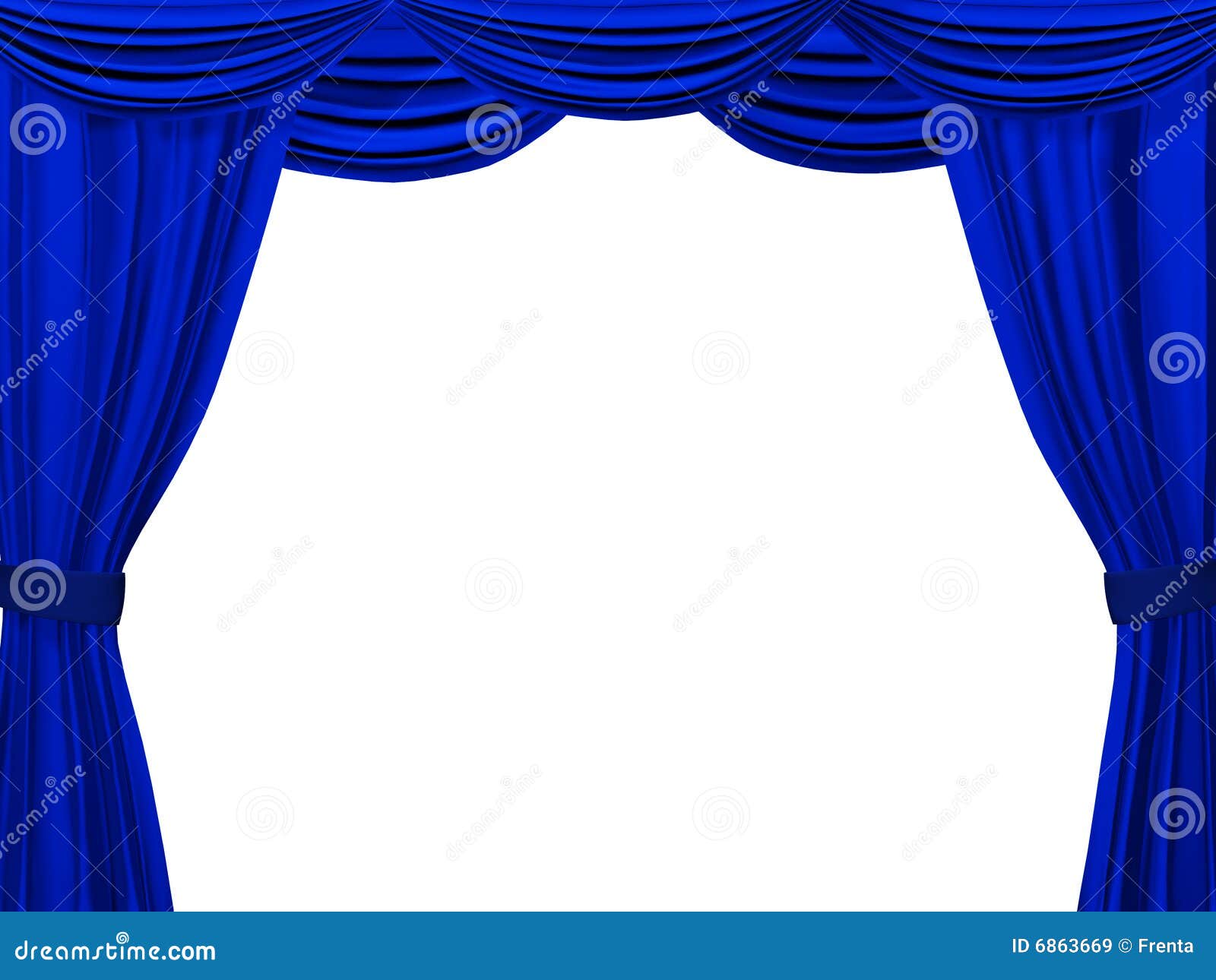 Cortina De Teatro Del Color Azul Stock de ilustración - Ilustración de ...