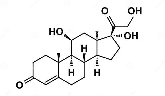 Cortisol Chemical Formula, Hormone Molecule Stock Vector - Illustration ...