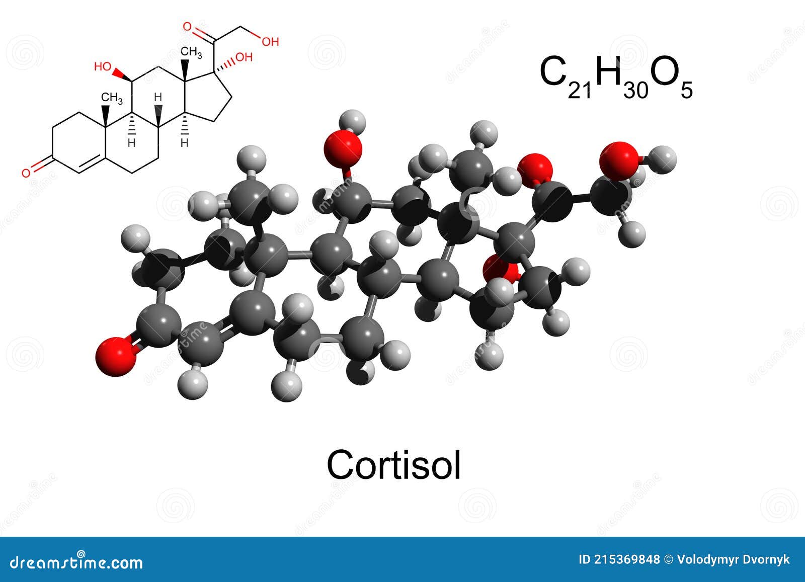 Chemical Formula Skeletal Formula And 3d Ball And Stick Model Of The
