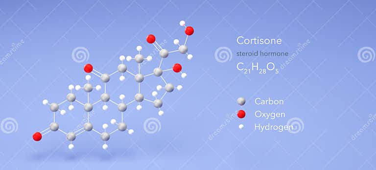 Cortisone Molecule, Molecular Structures, Steroid Hormone, 3d Model ...
