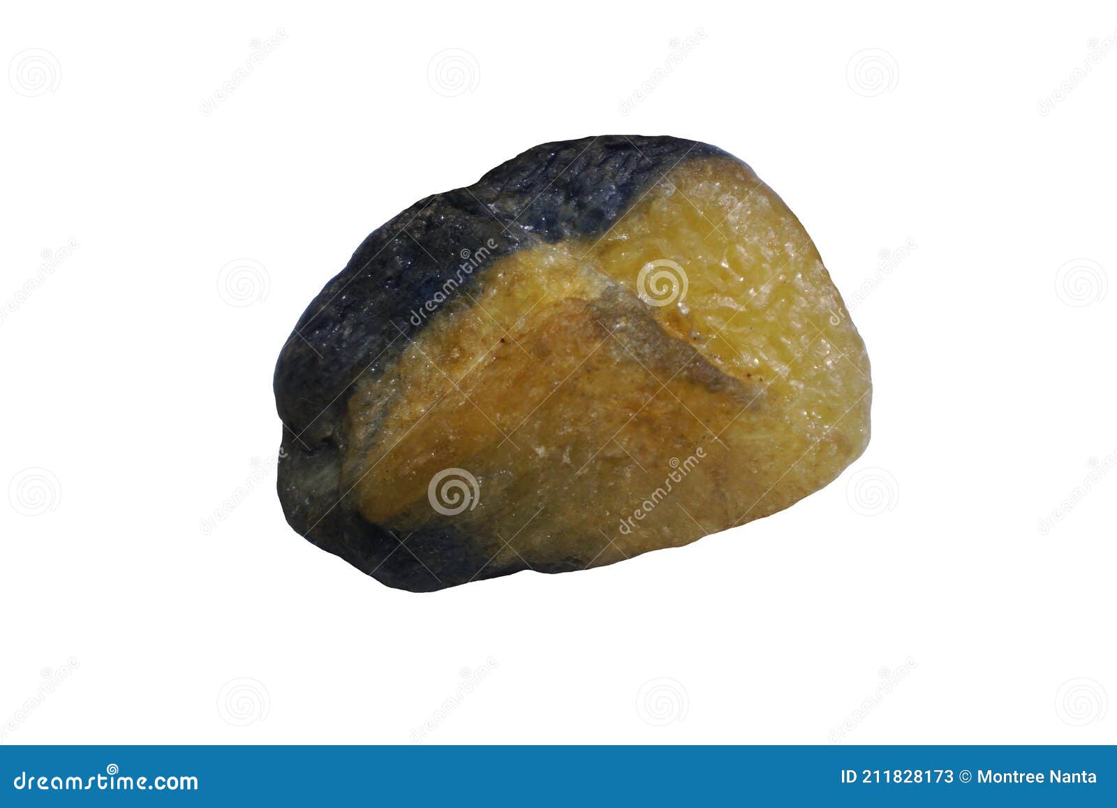 Raw of Mineral Corundum Rock Isolated on White Background. Stock Image ...