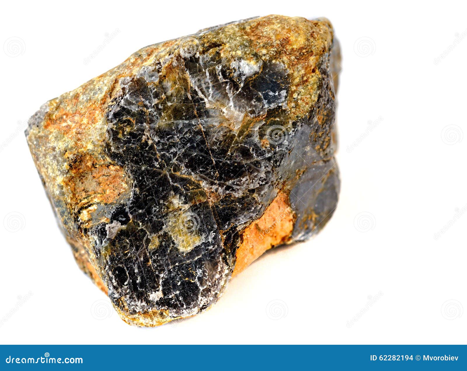 Corundum Rock Isolated on White Stock Photo - Image of texture, white ...