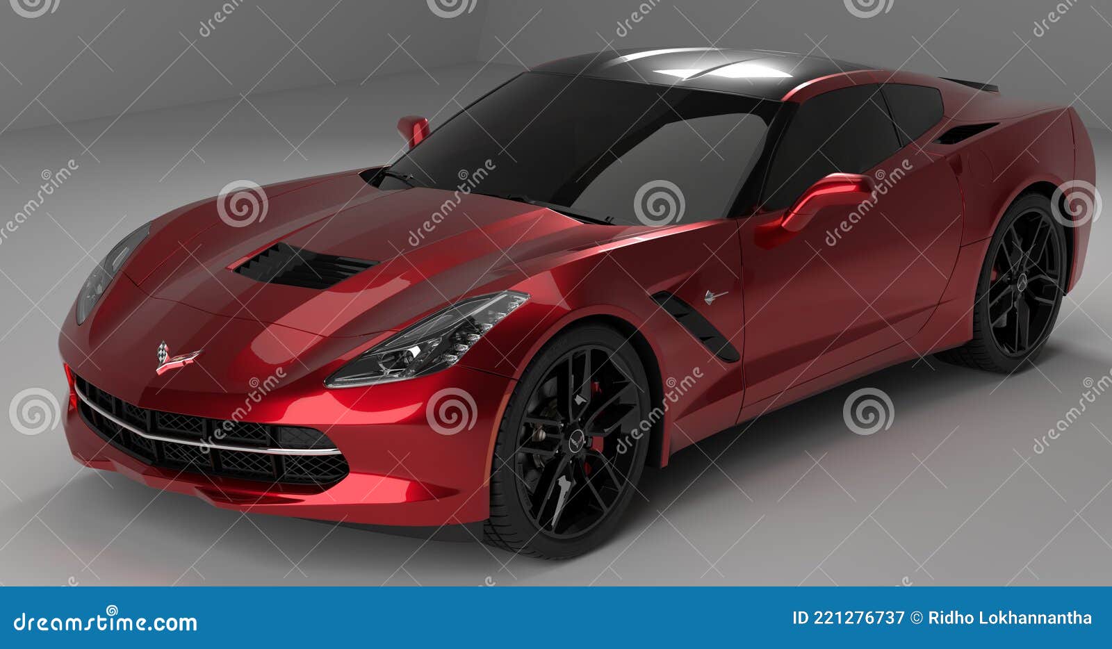 Corvette C7 on Isolated Background Editorial Photography - Illustration ...