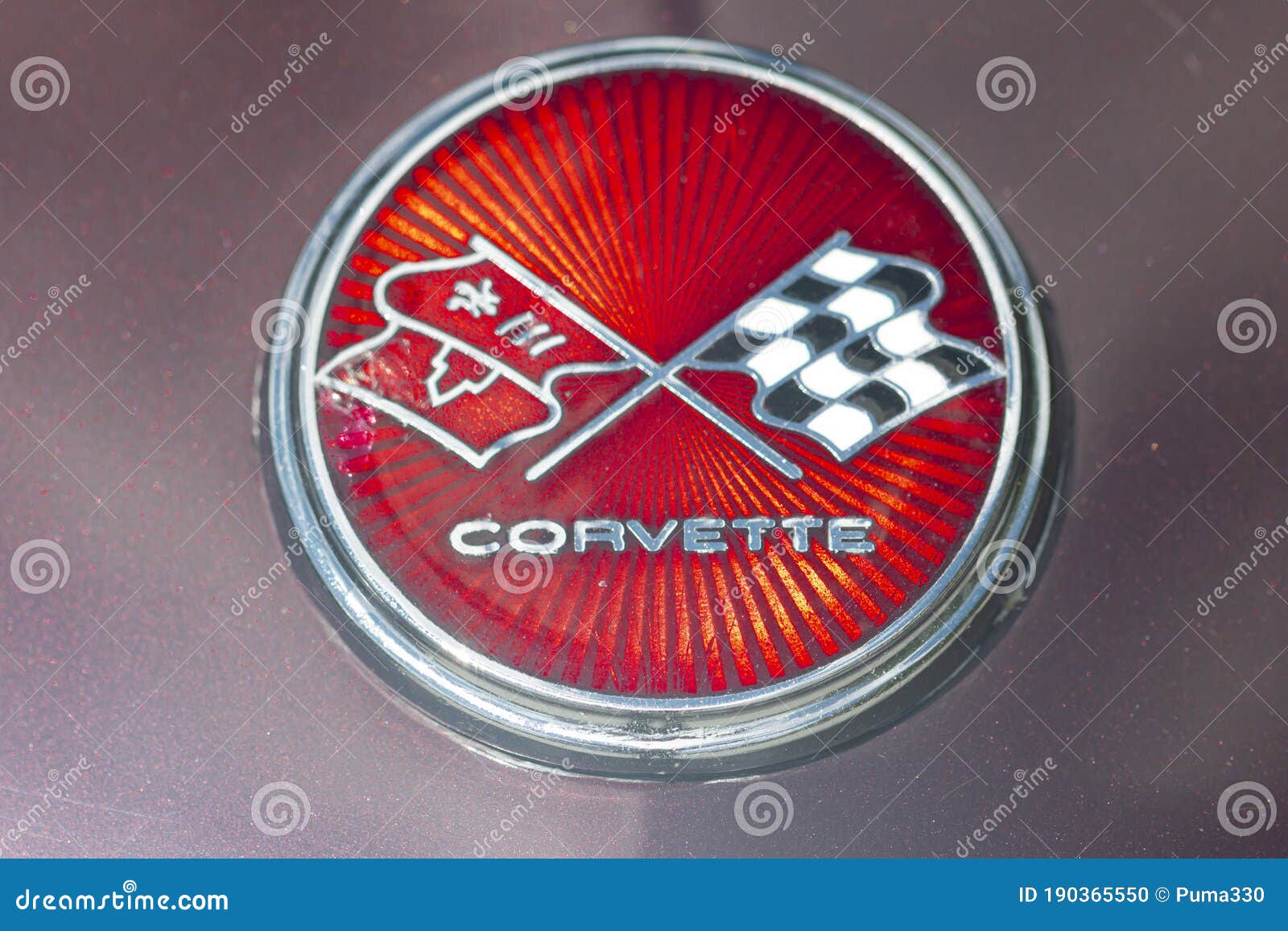 Corvette - Logo - Classic Car Model Editorial Image - Image of close ...