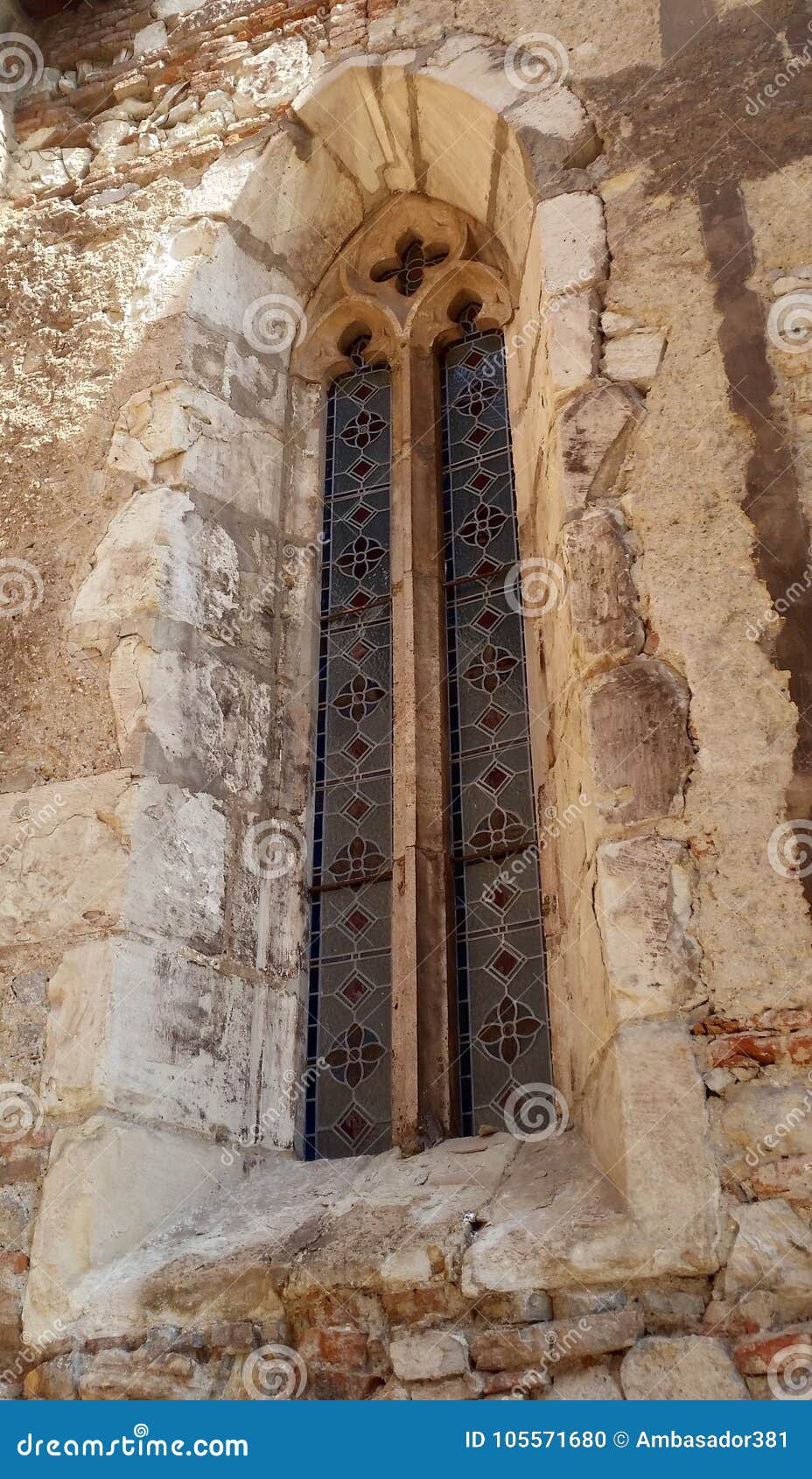 Window. Corvin`s Castle Or Hunyadi Castle In Hunedoara, The Residence ...