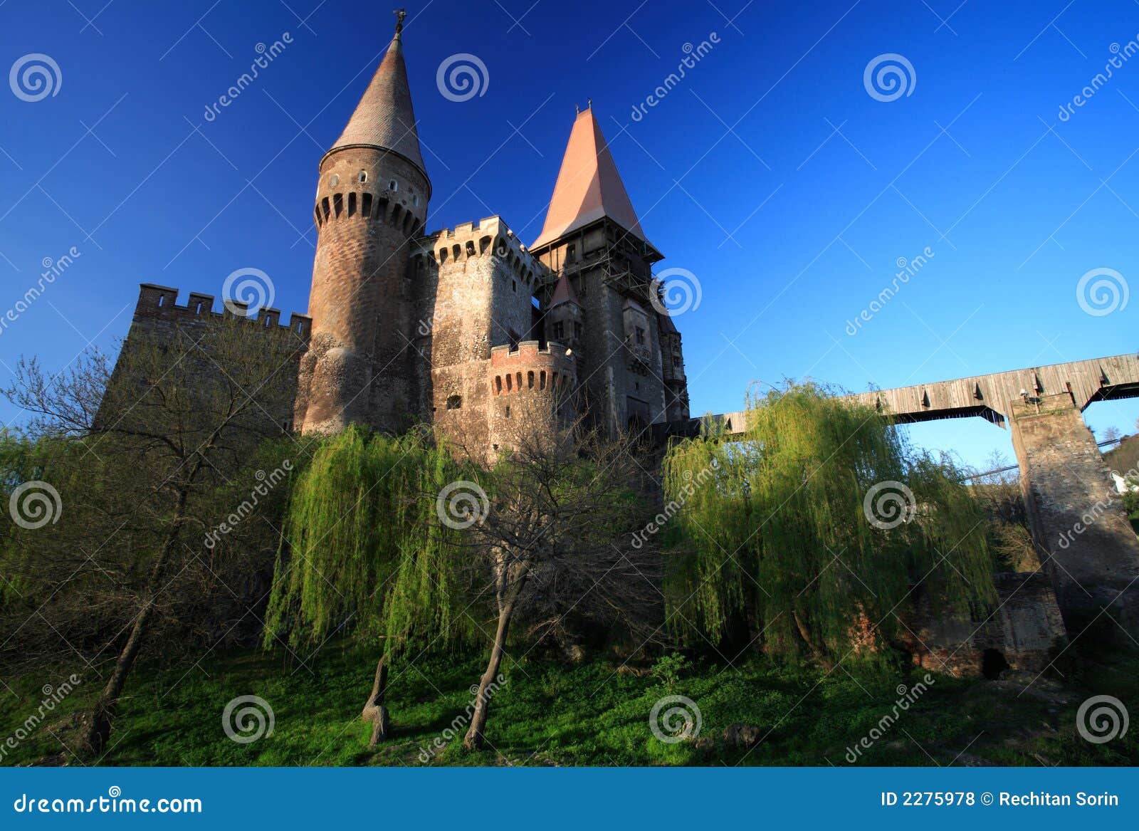 Corvinesti Castle stock photo. Image of castle, rocks - 2275978