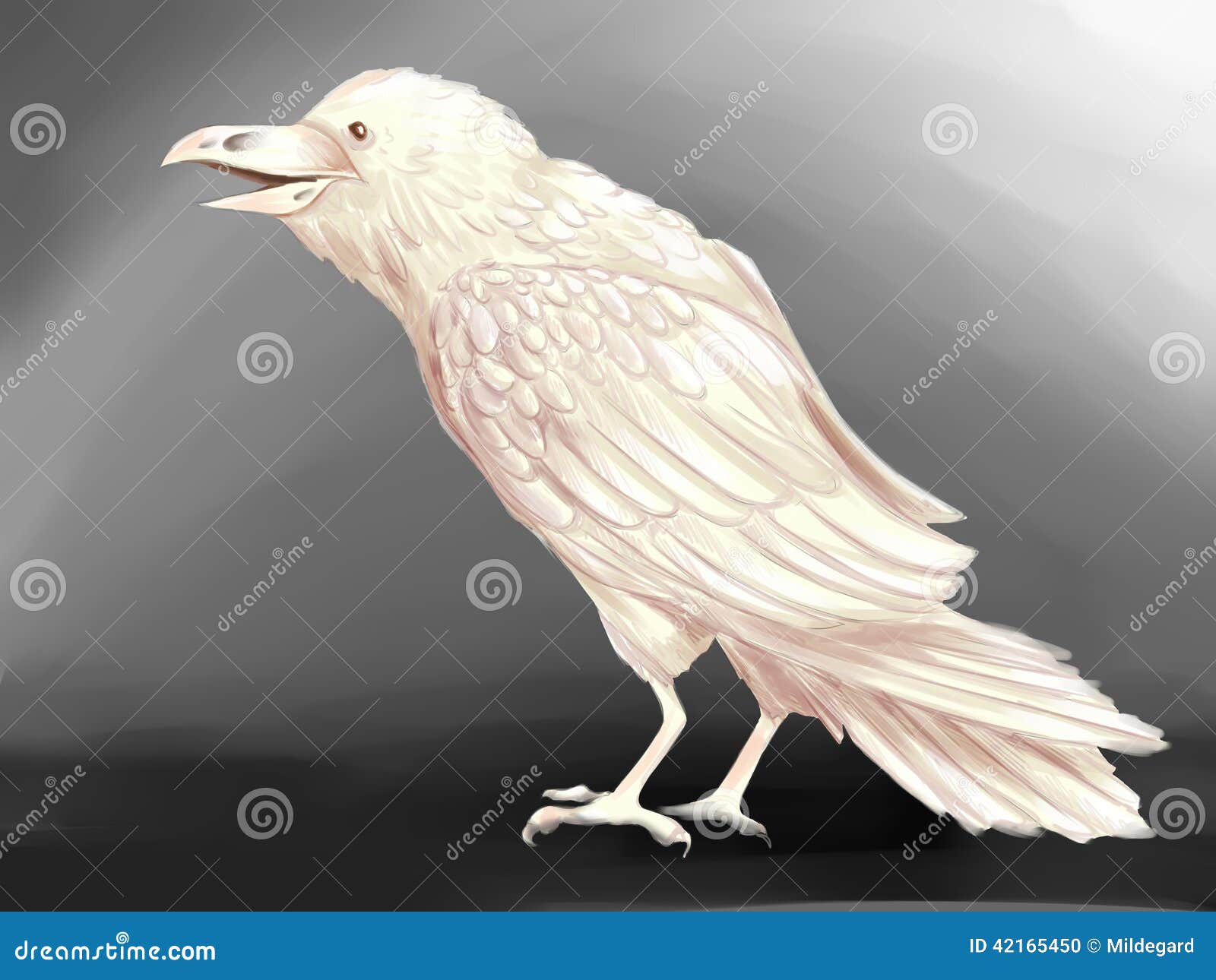 Corvo branco ilustração stock. Ilustração de arte, corvos - 42165450