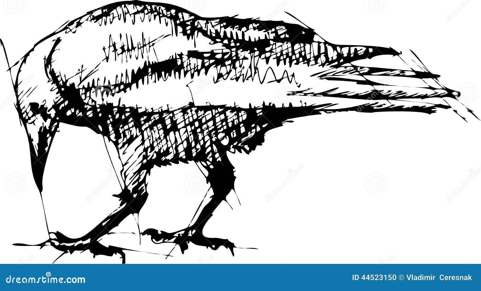 Corvos Pen Drawing ilustração do vetor. Ilustração de corvos - 44523150