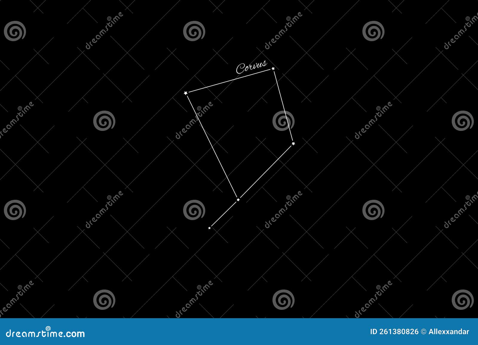 Corvus Constellation, Cluster of Stars, Crow Constellation Stock Photo ...