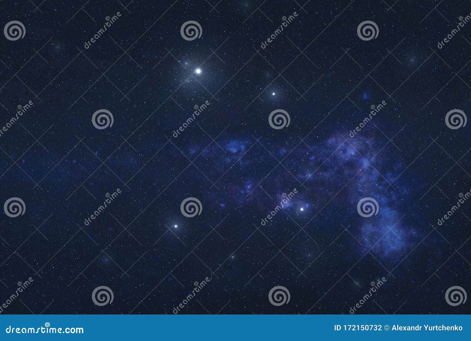Corvus Constellation in Outer Space Stock Illustration - Illustration ...